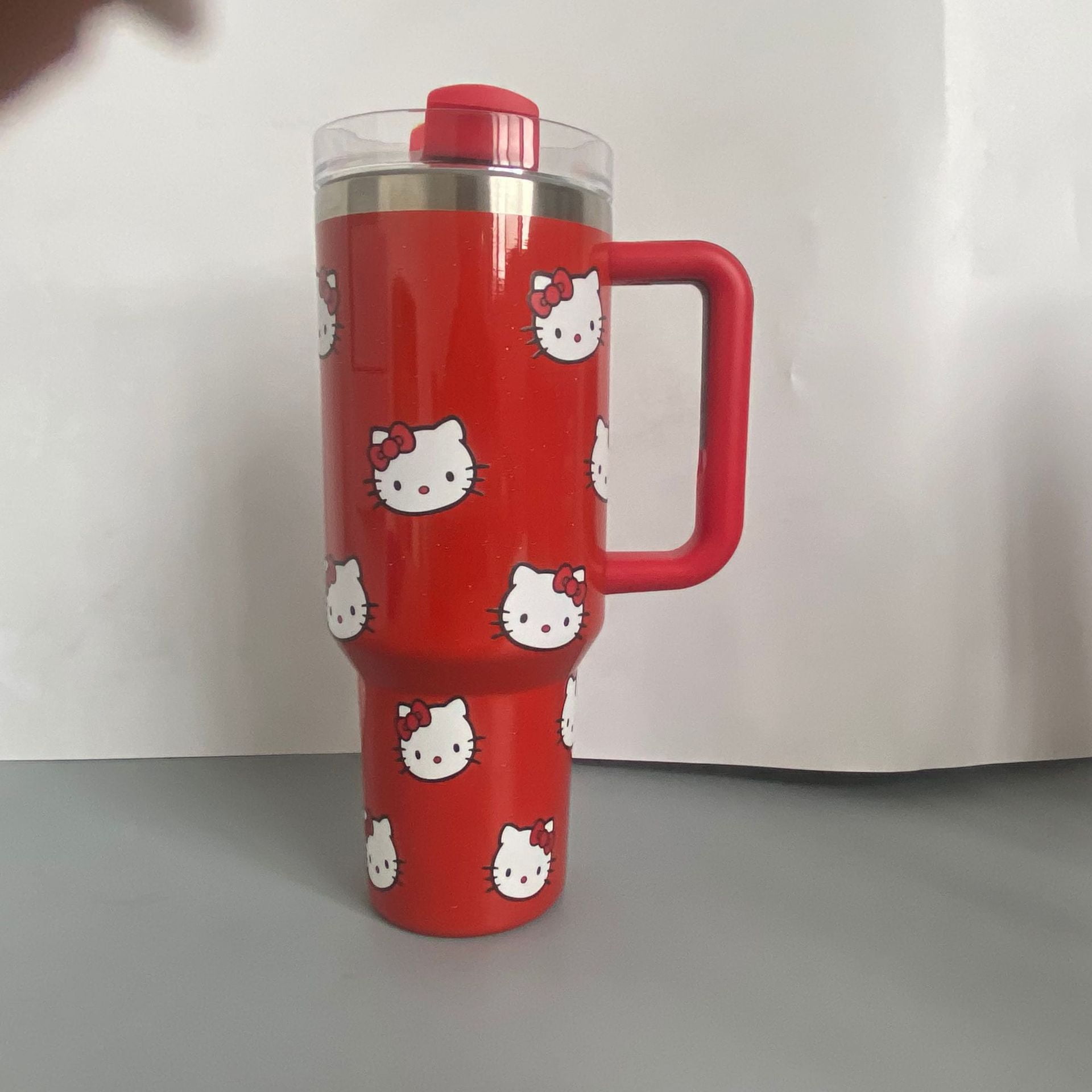 Sanrio HelloKitty 40Oz Stainless Steel Insulated Mug With Handle Straw ...