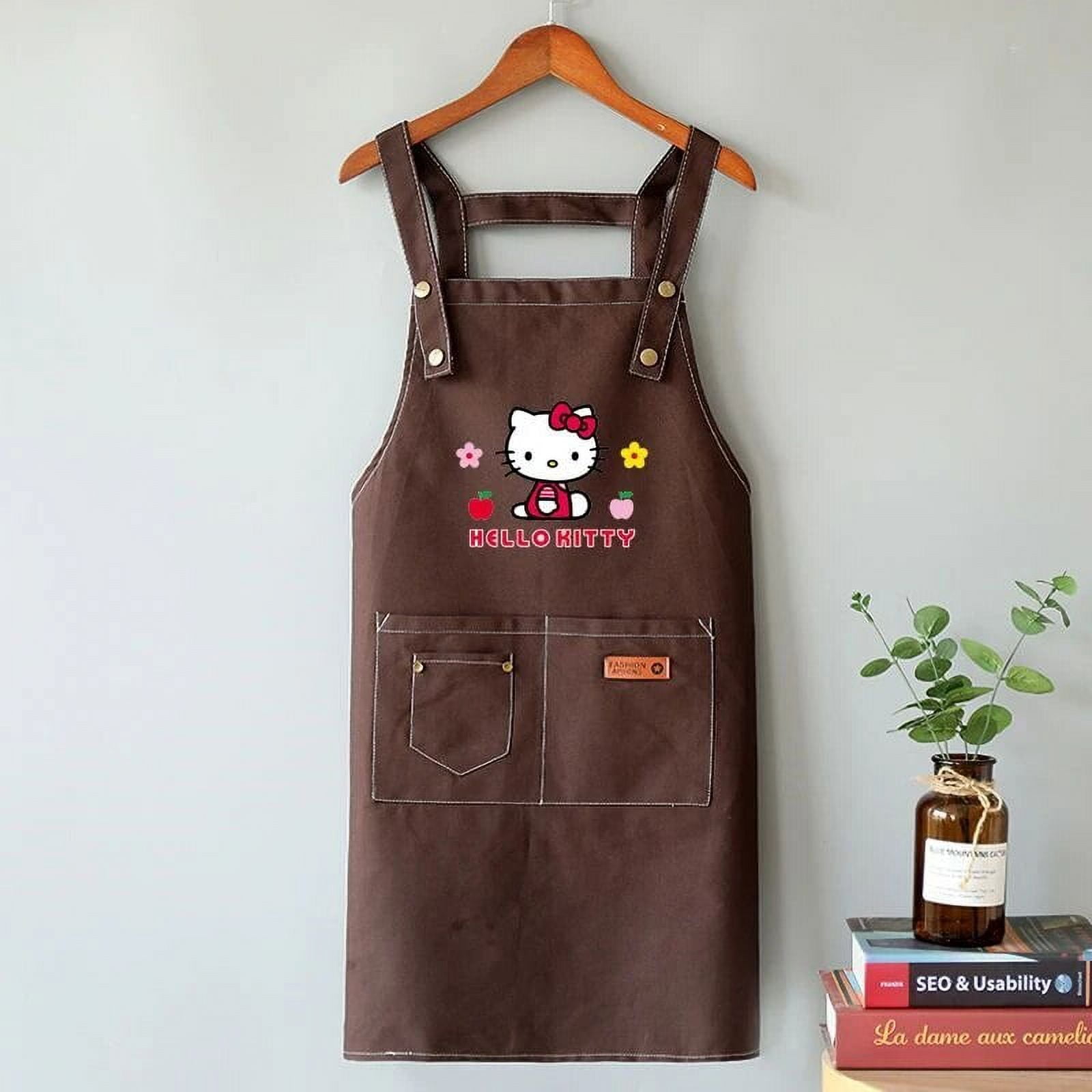 Sanrio HelloKitty Apron Kawaii Anime Adult Home Kitchen Anti Oil Anti ...