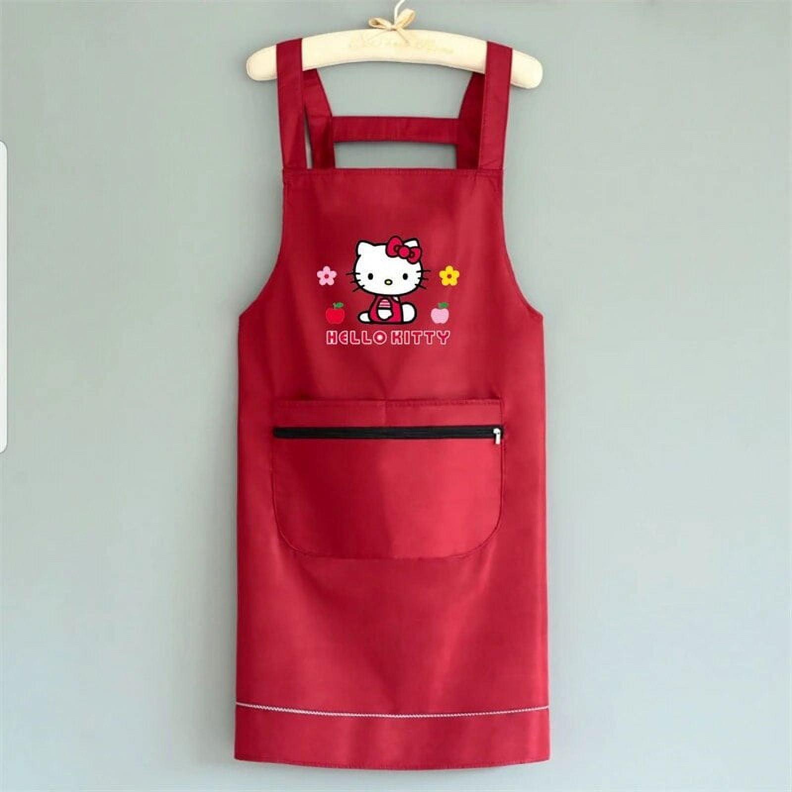 Sanrio HelloKitty Apron Kawaii Anime Adult Home Kitchen Anti Oil Anti ...