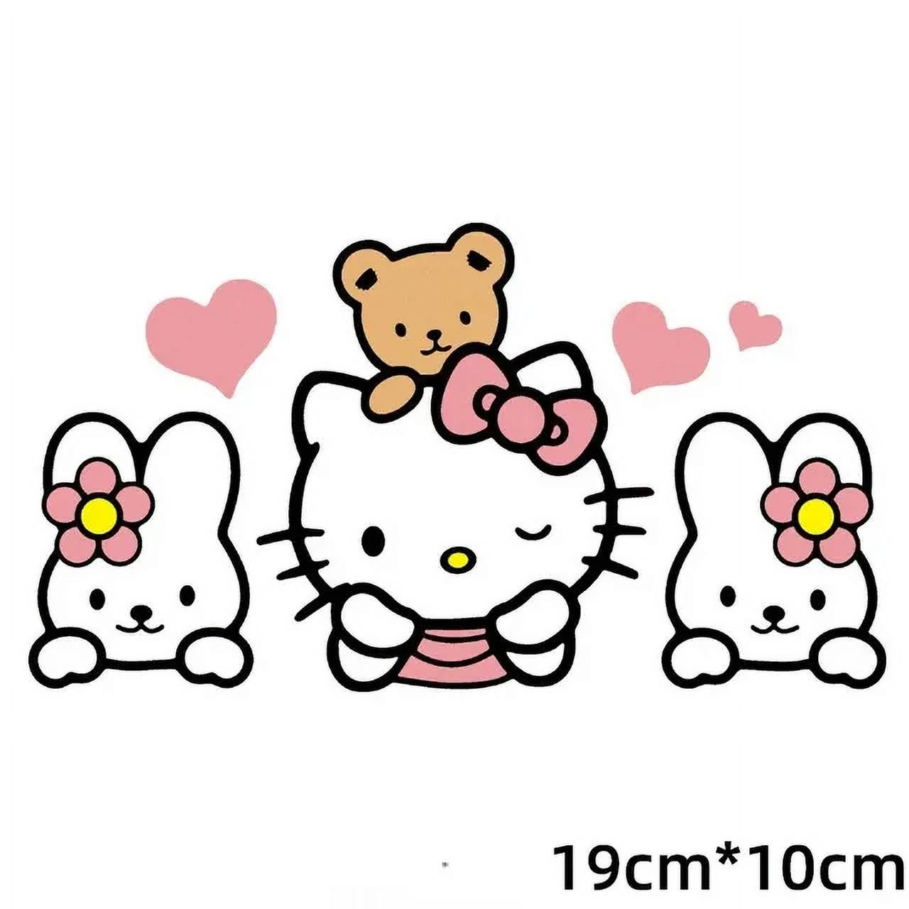 Sanrio HelloKitty Cartoon Car Stickers Cute Personalized Decoration ...