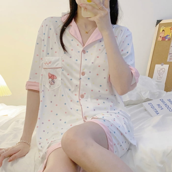 Sanrio Hellokitty Kuromi Mymelody Cinnamoroll Pompompurin Pajamas ...