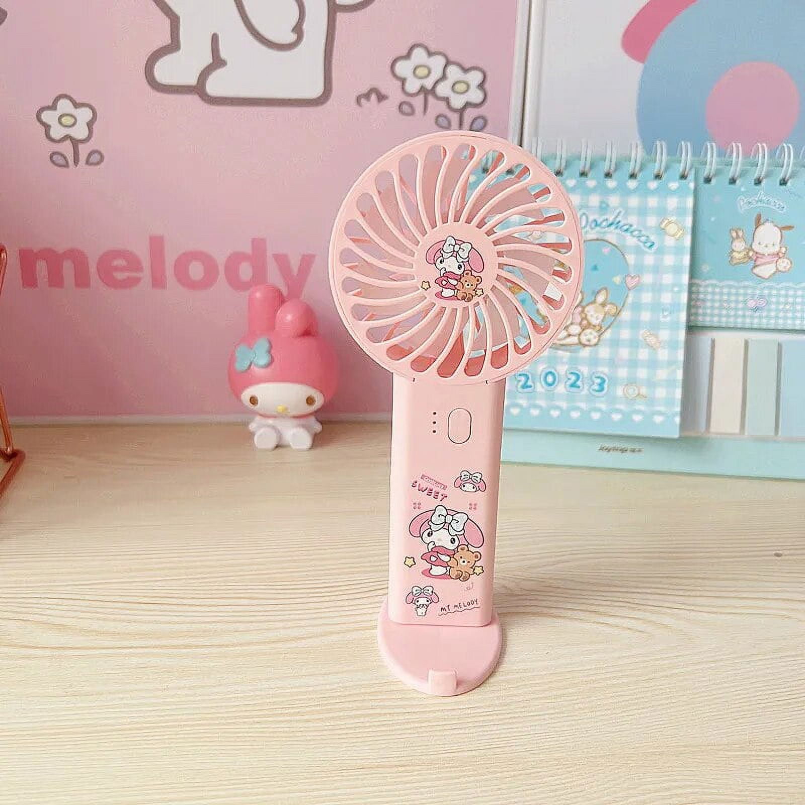 Sanrio Hellokitty Kuromi Mymelody Pachacco Cinnamoroll Folding Fan ...