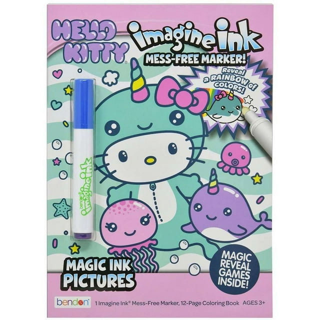 Imagine Ink: Hello Kitty Magic Ink Pictures (Paperback) - Walmart.com