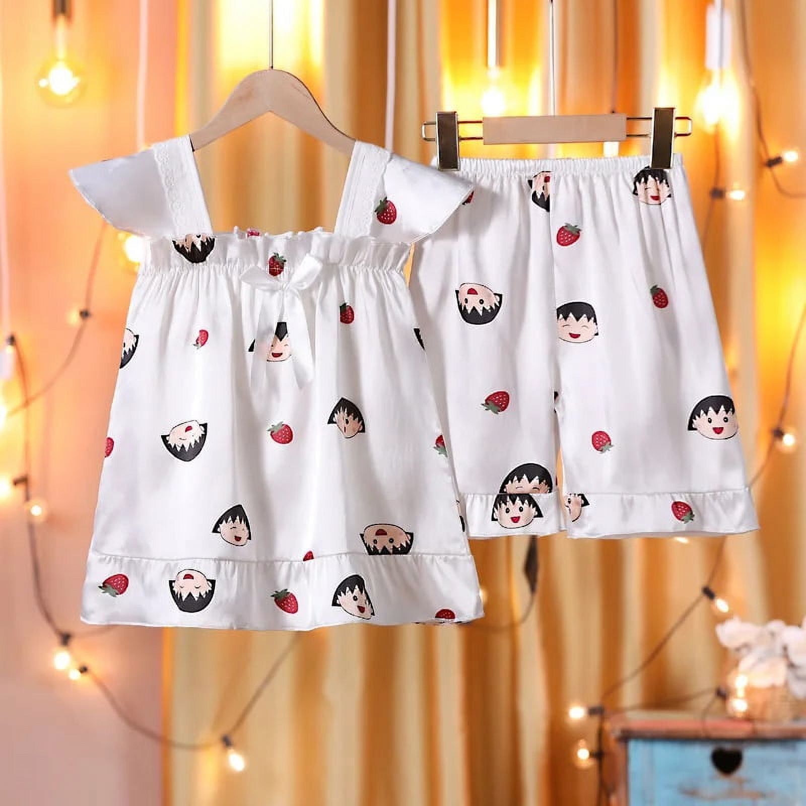 Sanrio Kawaii Anime Cinnamoroll Kuromi Girls Sleepwears Summer Ice Silk ...