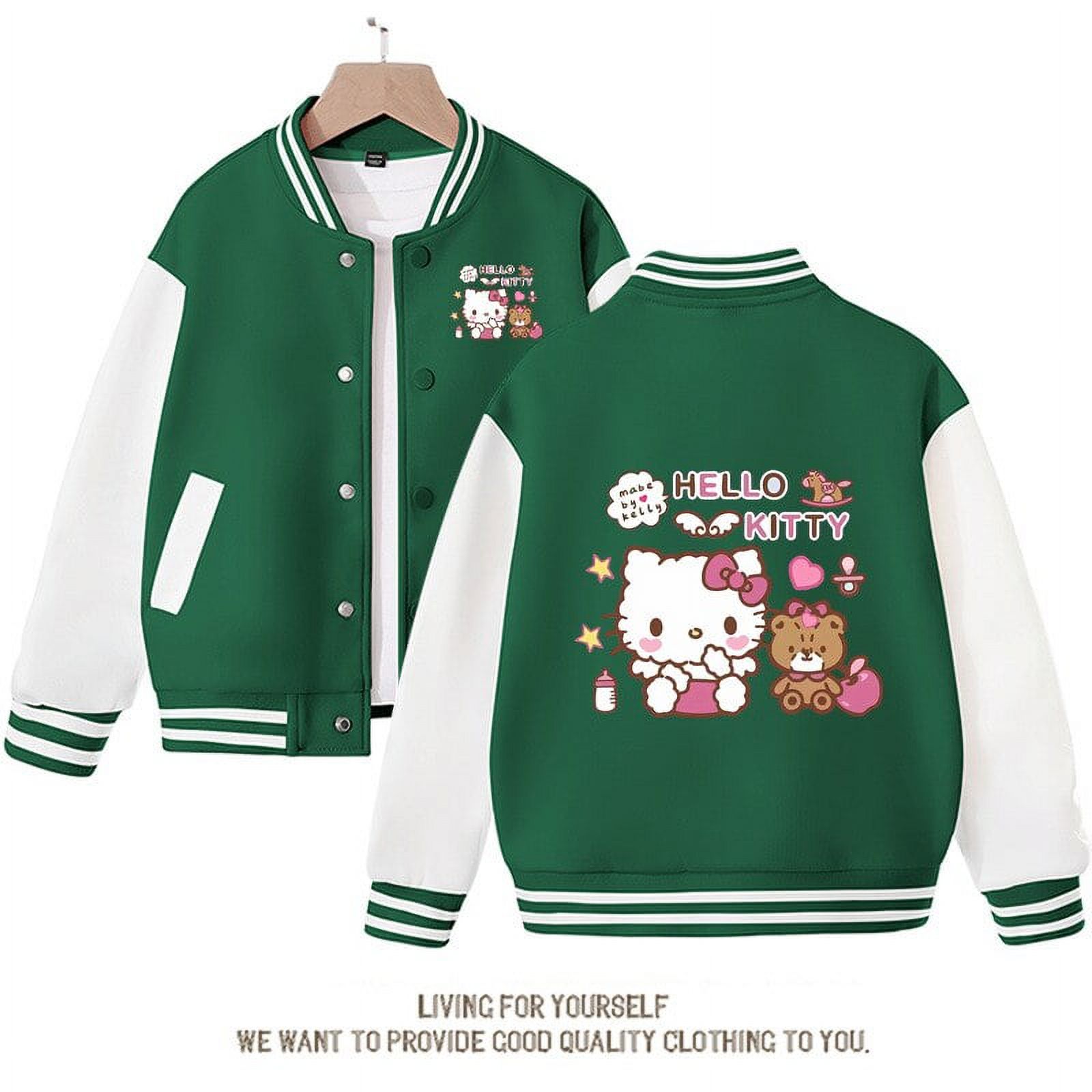 Sanrio Kawaii Anime Hello Kitty Cute Cartoon Woman Jacket Spring Autumn ...