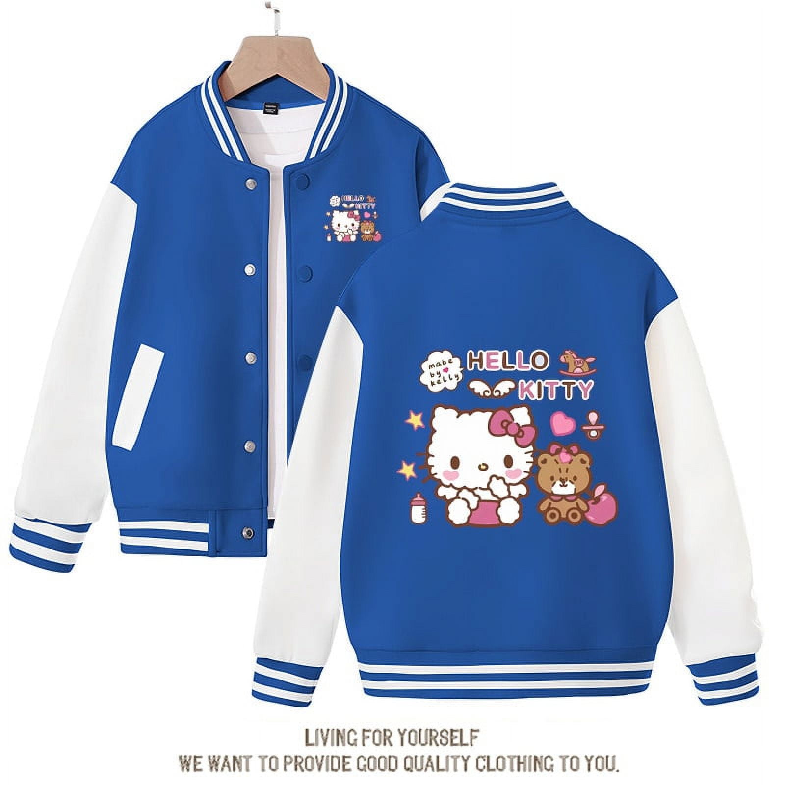 Sanrio Kawaii Anime Hello Kitty Cute Cartoon Woman Jacket Spring Autumn ...