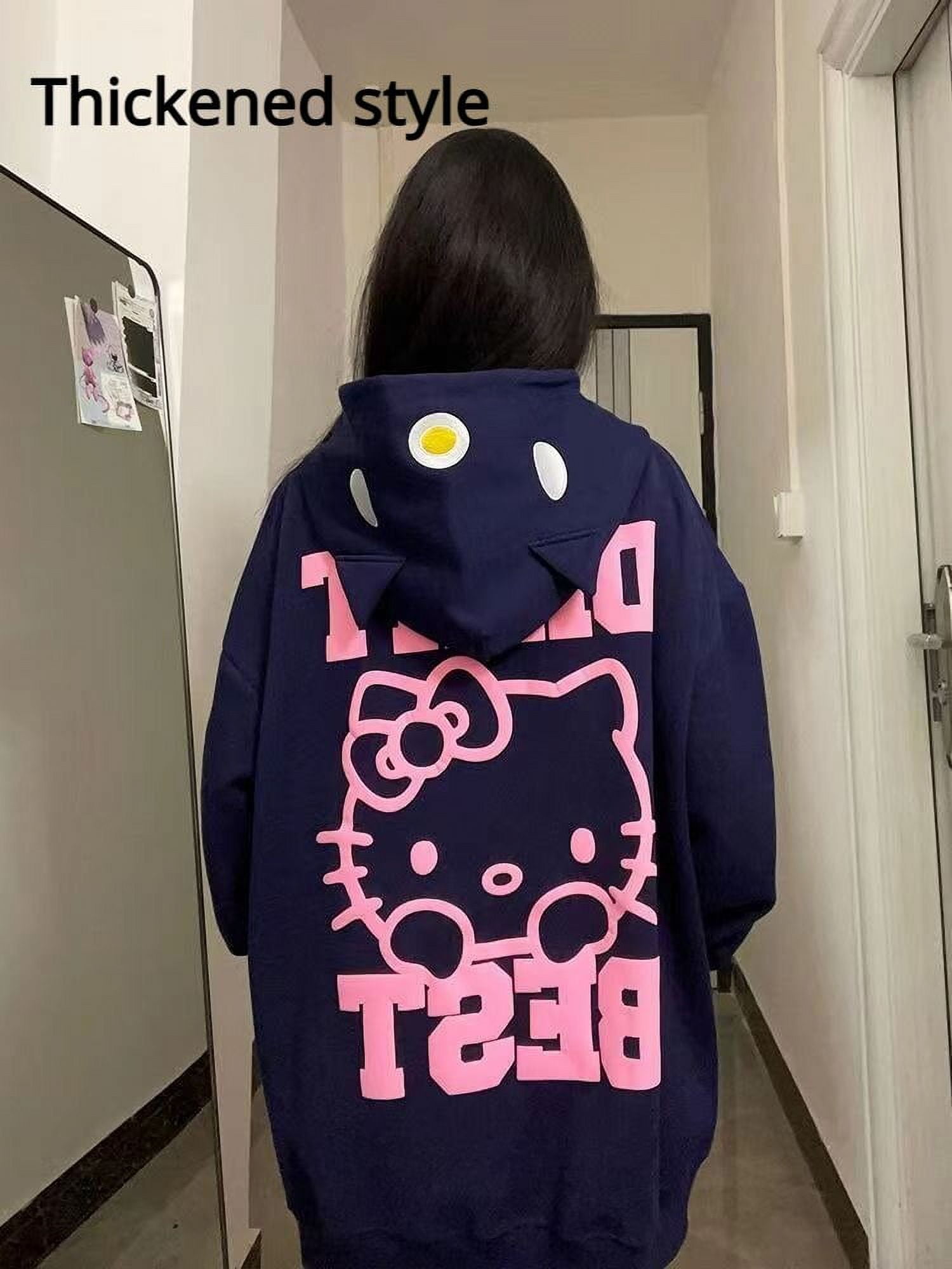 Sanrio Kawaii Anime Hello Kitty Y2k Sweatshirt Fall Winter Styles Cute ...