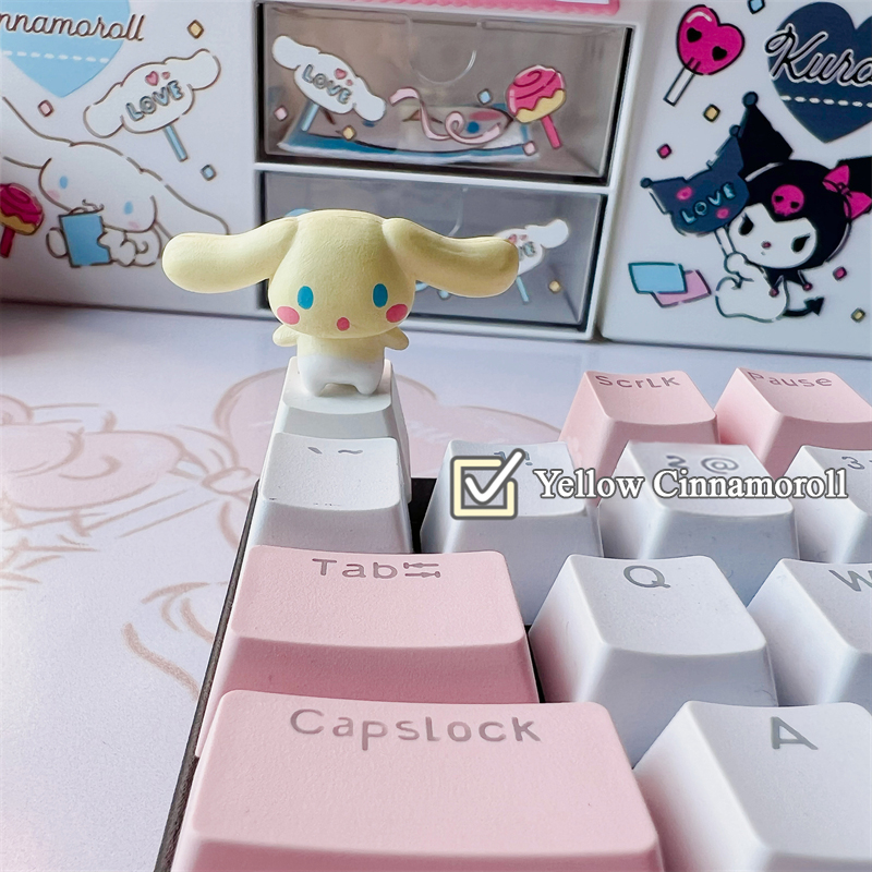 Sanrio Kawaii Cinnamorol Keycaps Mechanical Keyboard Caps Hello Kitty ...