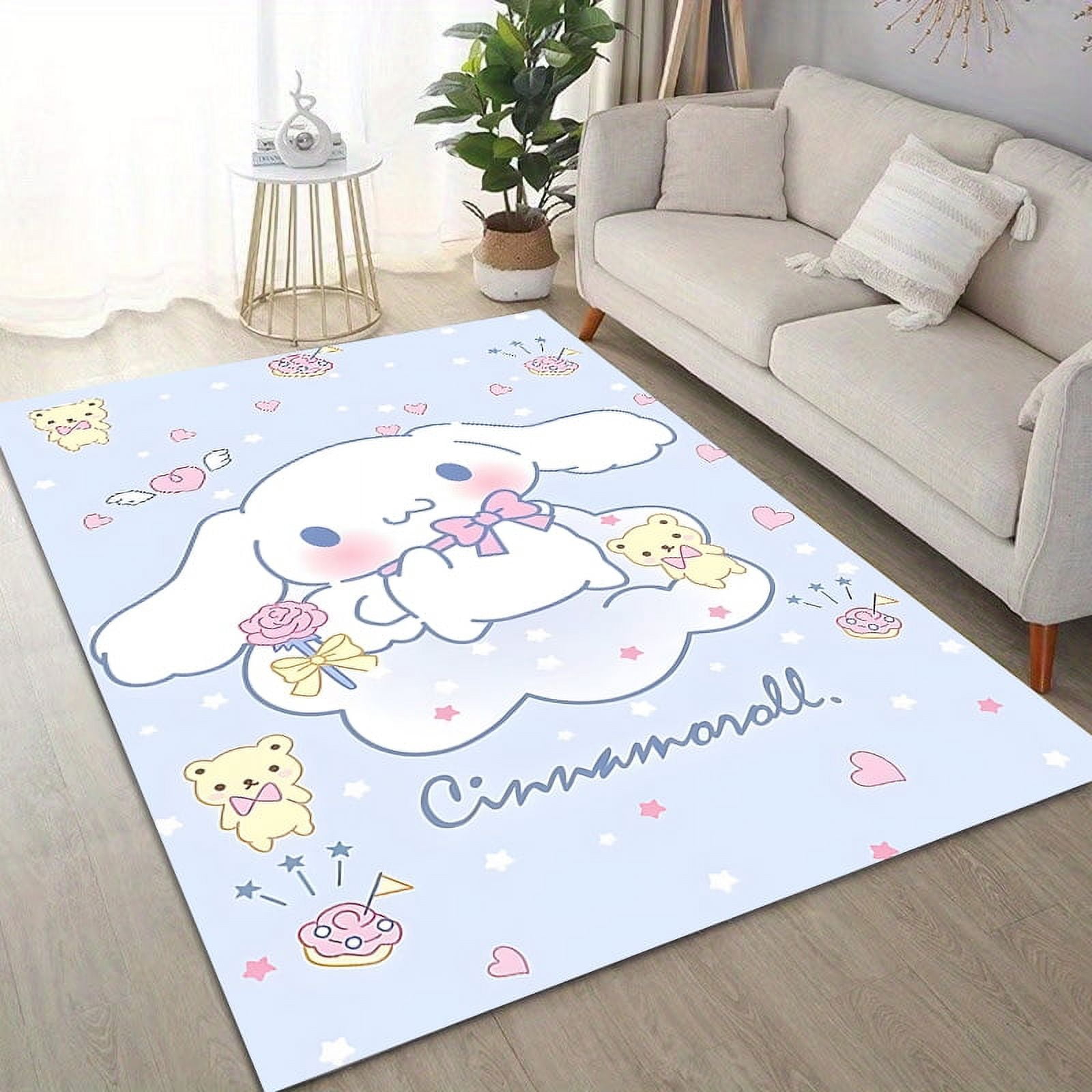 Sanrio Kawaii Cinnamoroll Printing Carpet for Living Room Bedroom Room ...