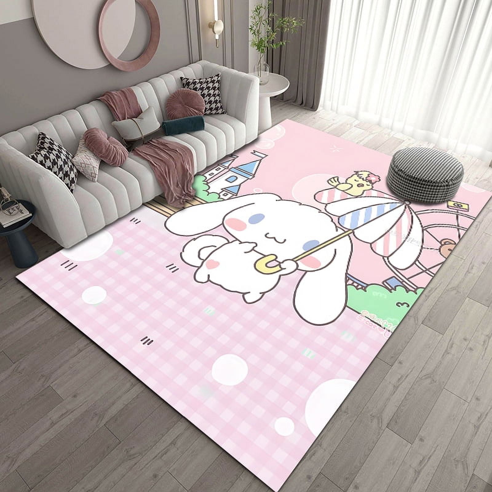 Sanrio Kawaii Cinnamoroll Printing Carpet for Living Room Bedroom Room ...