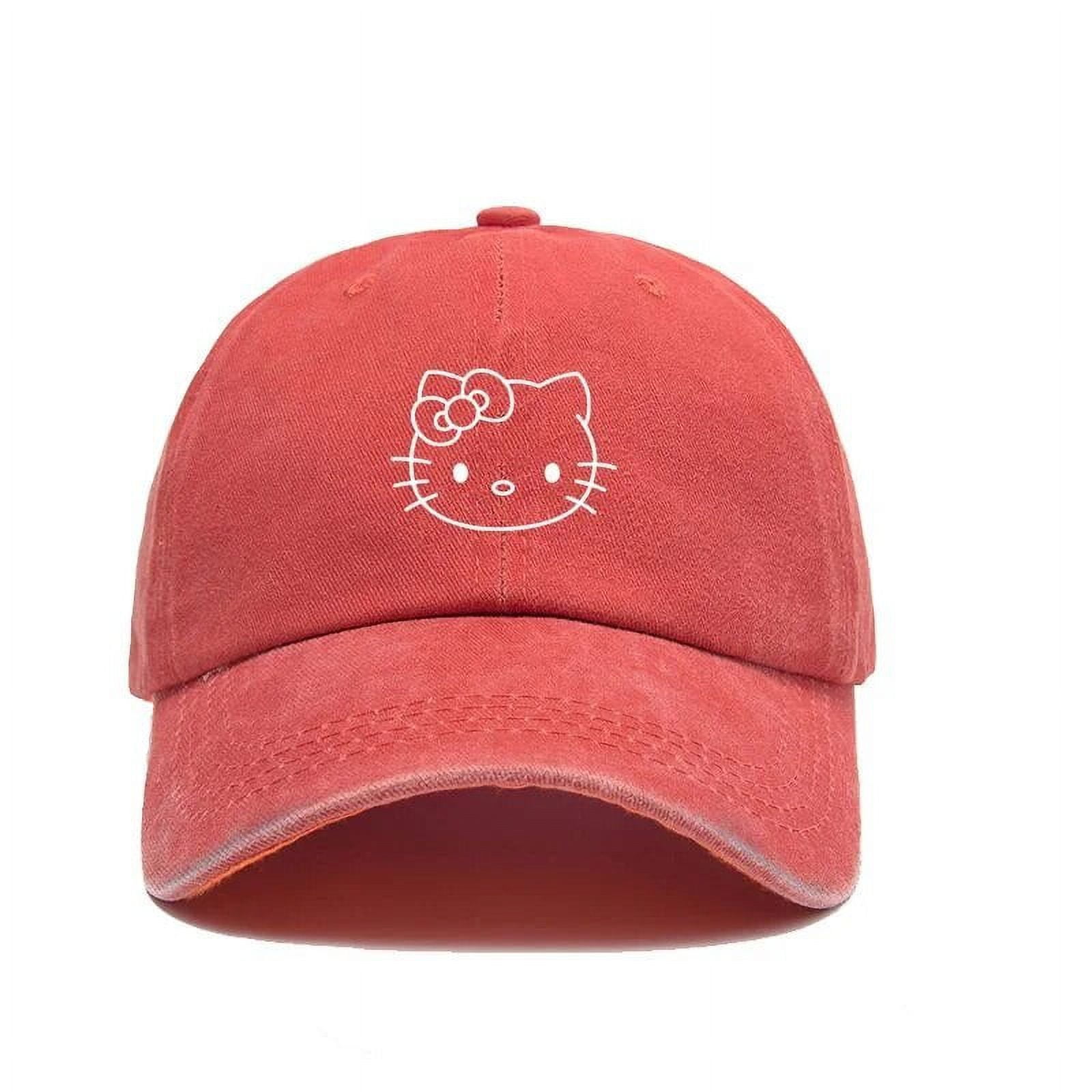 Sanrio Kawaii Hello Kitty Baseball Cap Girl Cute Cartoon Adjustable ...