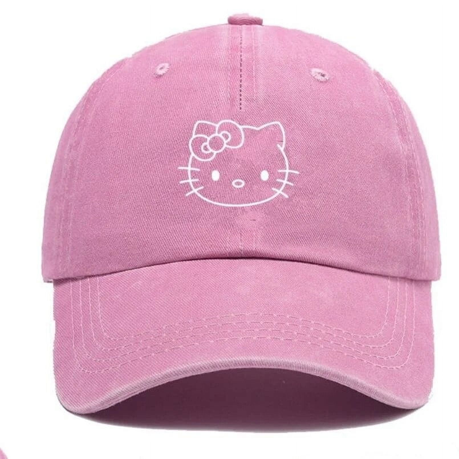 Sanrio Kawaii Hello Kitty Baseball Cap Girl Cute Cartoon Adjustable Peaked Cap Student Ins ...