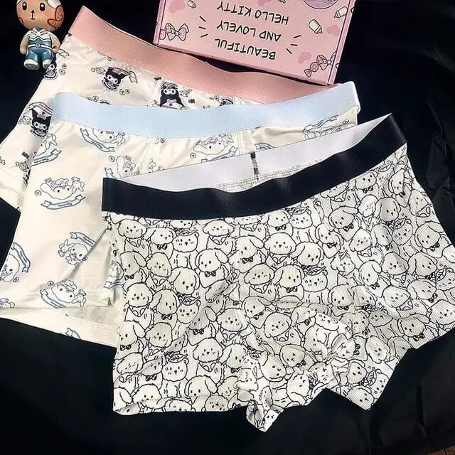 Sanrio Kawaii Hello Kitty Boxers Man Cartoon Anime Shorts Retro Comics ...