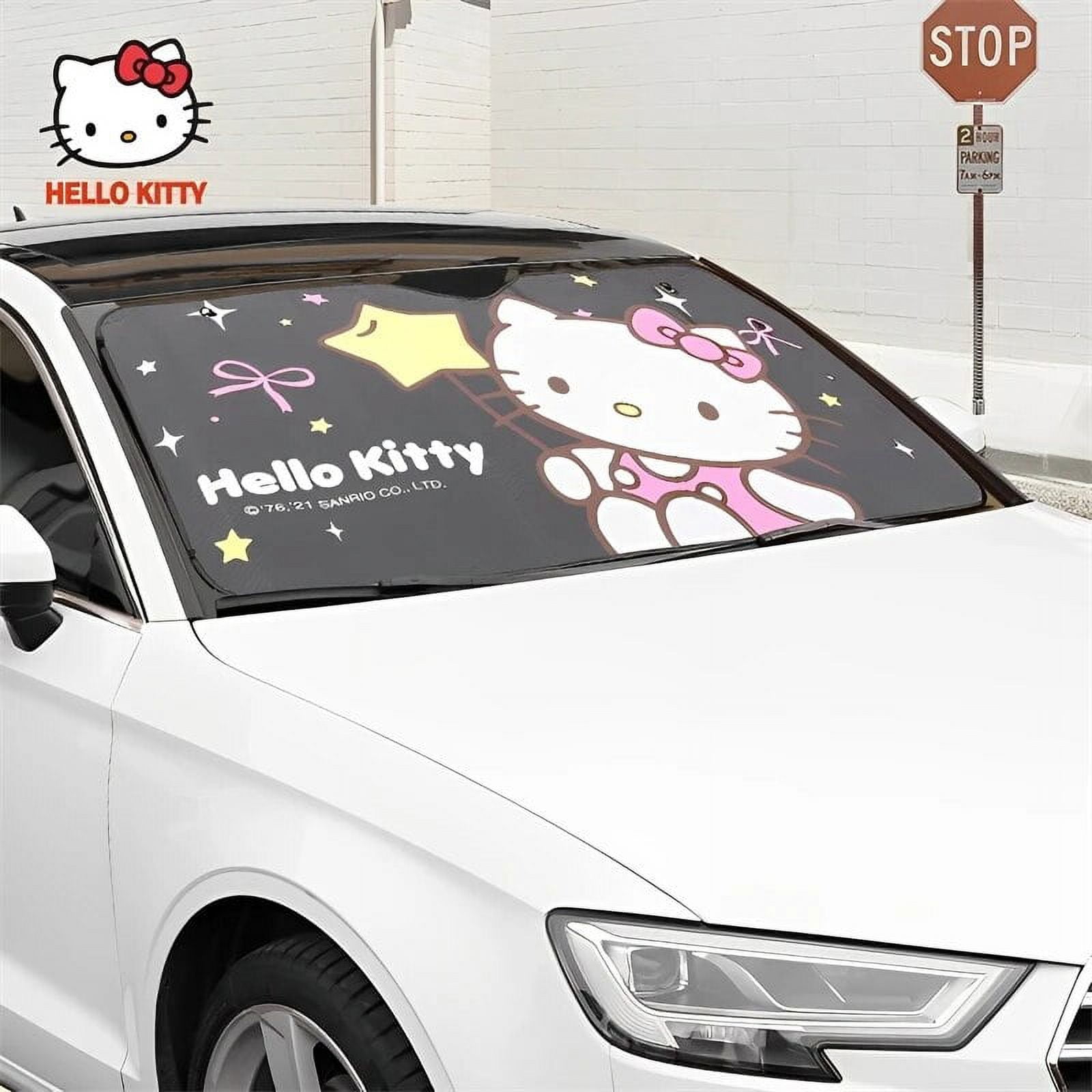 Sanrio Kawaii Hello Kitty Car Sun Visor Cartoon Car Window Suction Cup ...