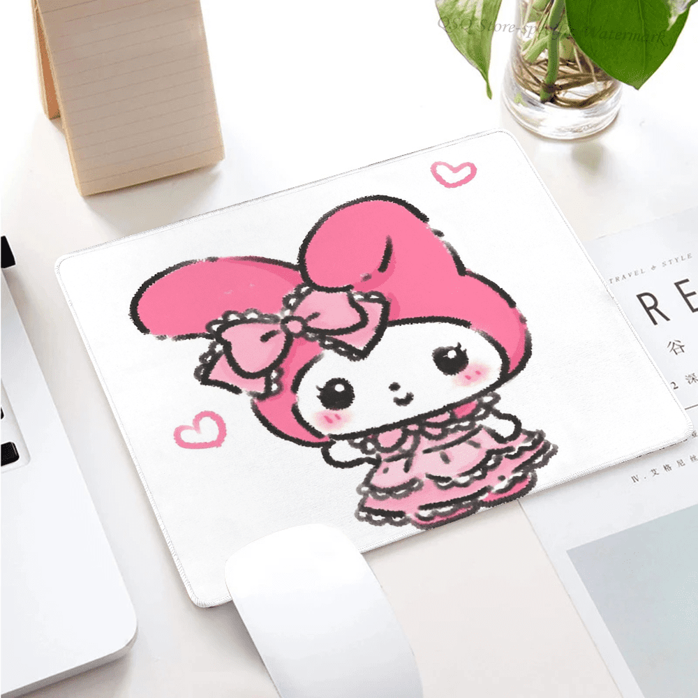 Sanrio Kawaii Hello Kitty Cinnamoroll Kuromi Mousepad Small LockEdge ...