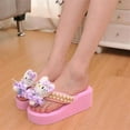 Sanrio Kawaii Hello Kitty Doll Wedges Slipper Women‘s Fashion High