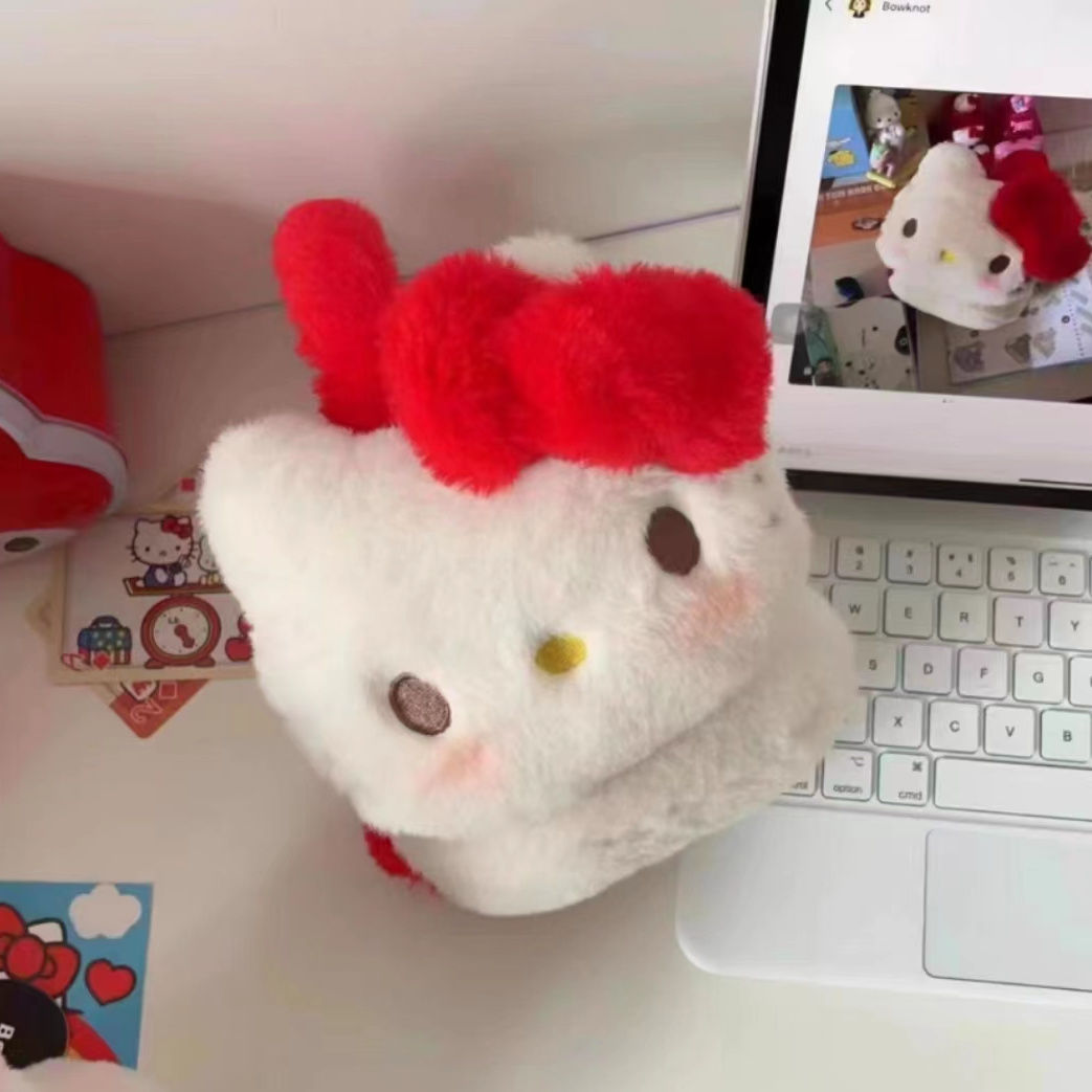 Sanrio Kawaii Hello Kitty Earmuffs Cartoon Cute Winter Plush Warm Ear ...