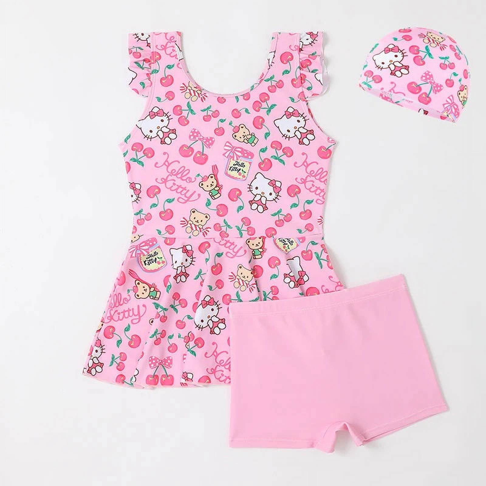 Sanrio Kawaii Hello Kitty Girls Swimsuit My Melody Cartoon Cute Quick ...