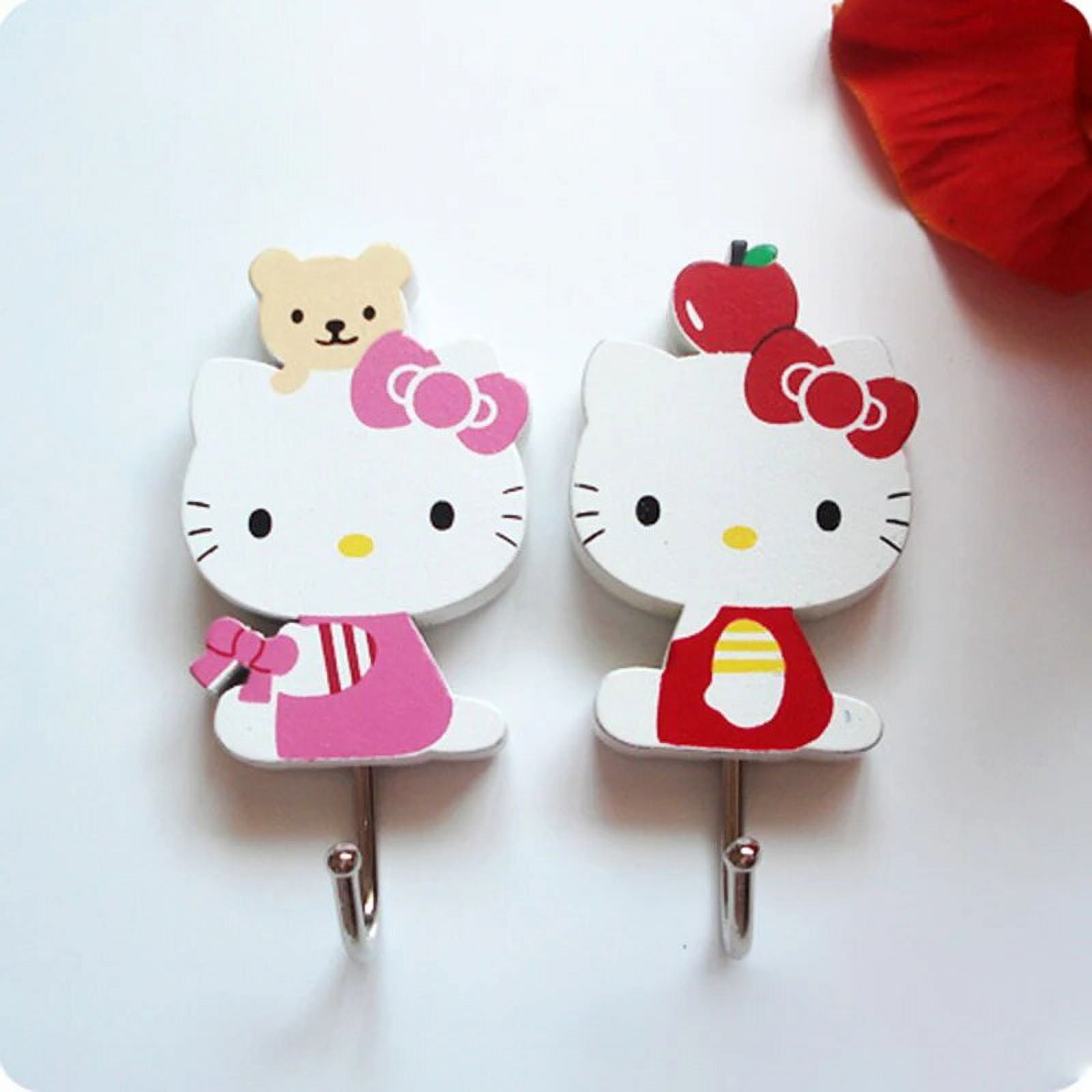 Sanrio Kawaii Hello Kitty Hook Girl Cartoon Dorm Kitchen Bathroom Hanger Towel Umbrella ...