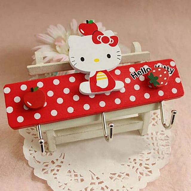 Sanrio Kawaii Hello Kitty Hook Girl Cartoon Dorm Kitchen Bathroom ...
