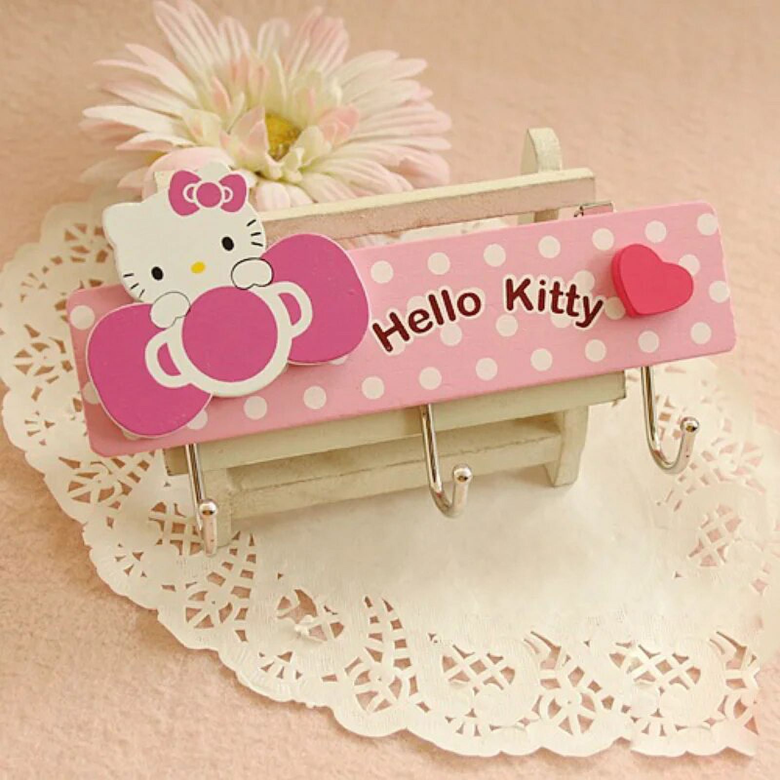 Sanrio Kawaii Hello Kitty Hook Girl Cartoon Dorm Kitchen Bathroom ...