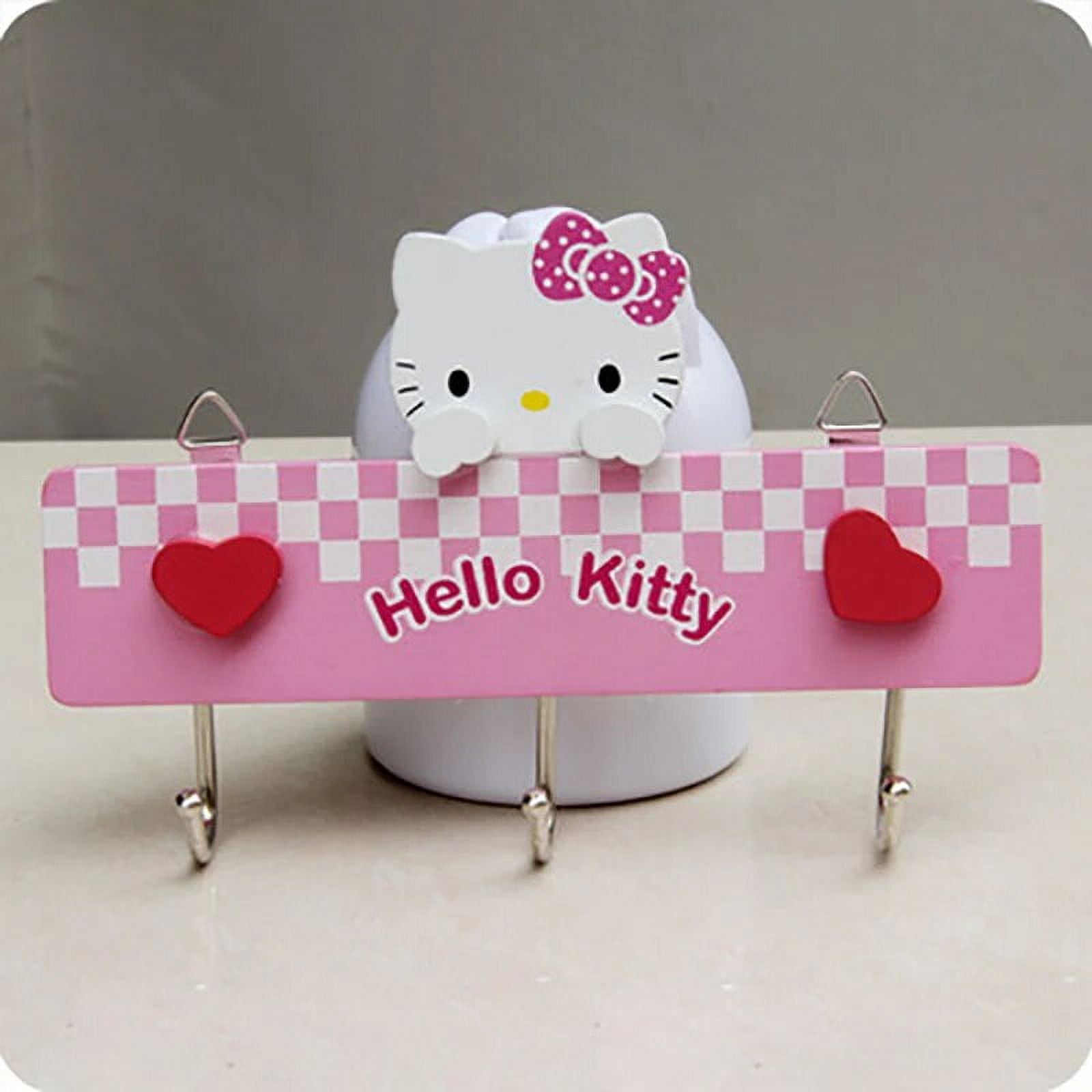 Sanrio Kawaii Hello Kitty Hook Girl Cartoon Dorm Kitchen Bathroom Hanger Towel Umbrella ...