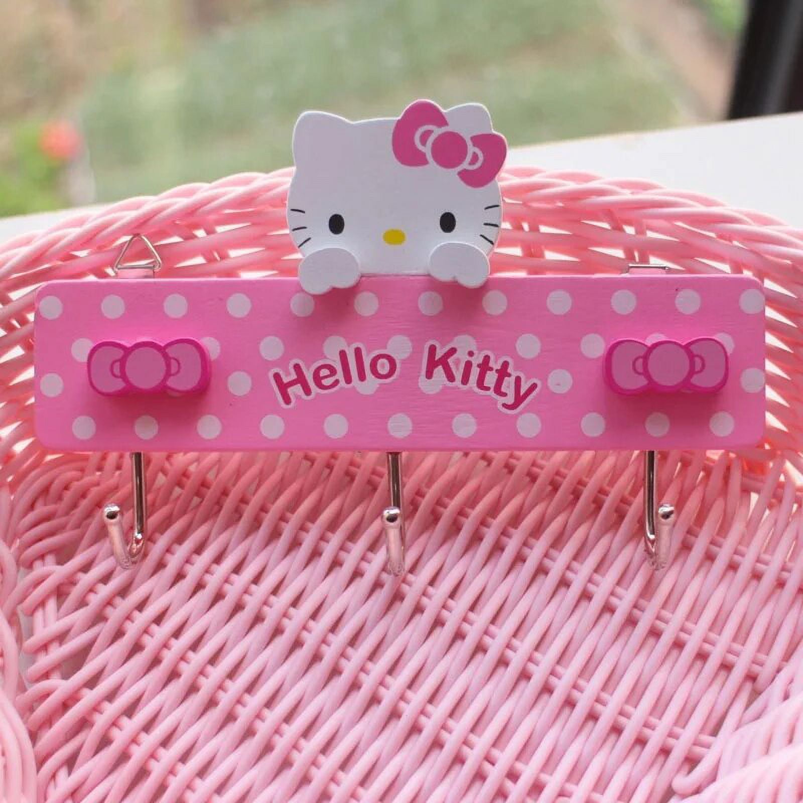 Sanrio Kawaii Hello Kitty Hook Girl Cartoon Dorm Kitchen Bathroom Hanger Towel Umbrella ...