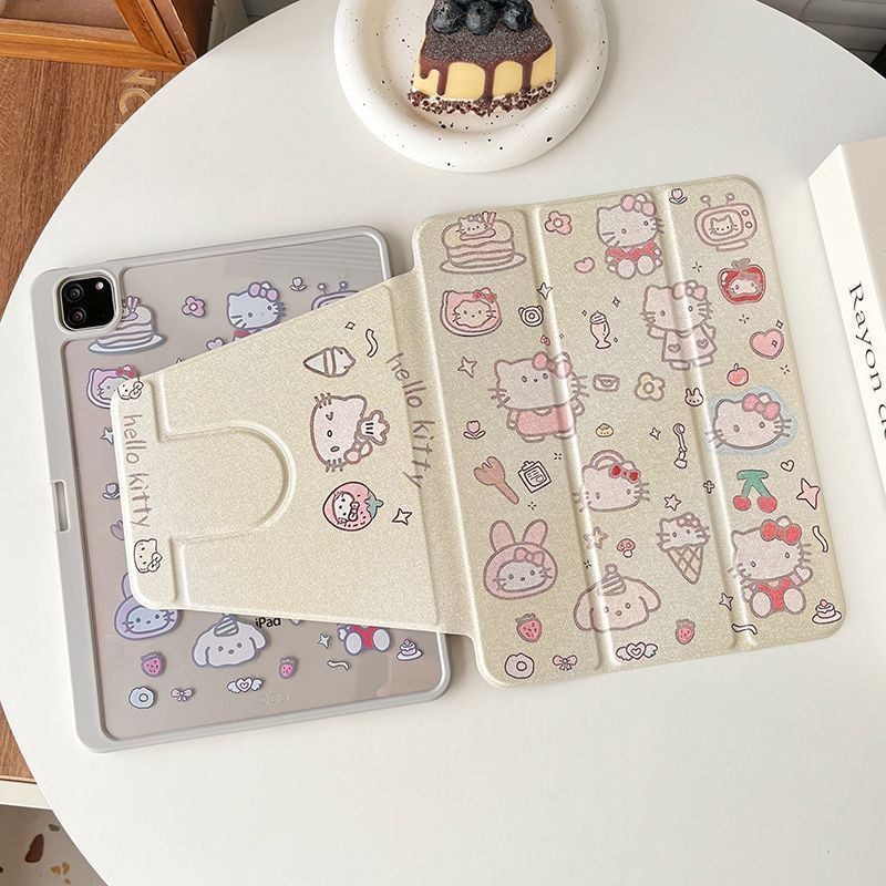 Sanrio Kawaii Hello Kitty IPad Case for Air1/2/3/4/5th Generation iPad ...