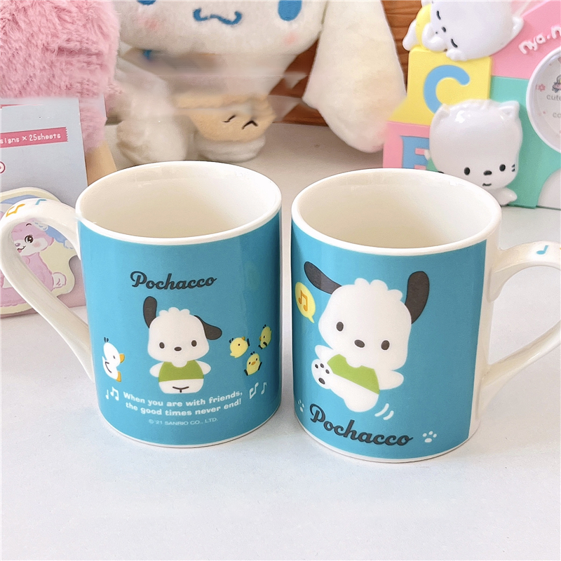 Sanrio Kawaii Hello Kitty Kuromi Handle Coffee Milk Ceramics Cup Anime ...