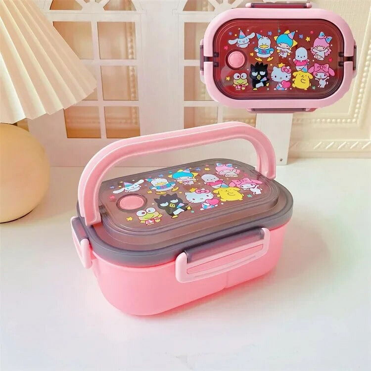 Sanrio Kawaii Hello Kitty Lunch Box Kuromi My Melody Cinnamoroll ...