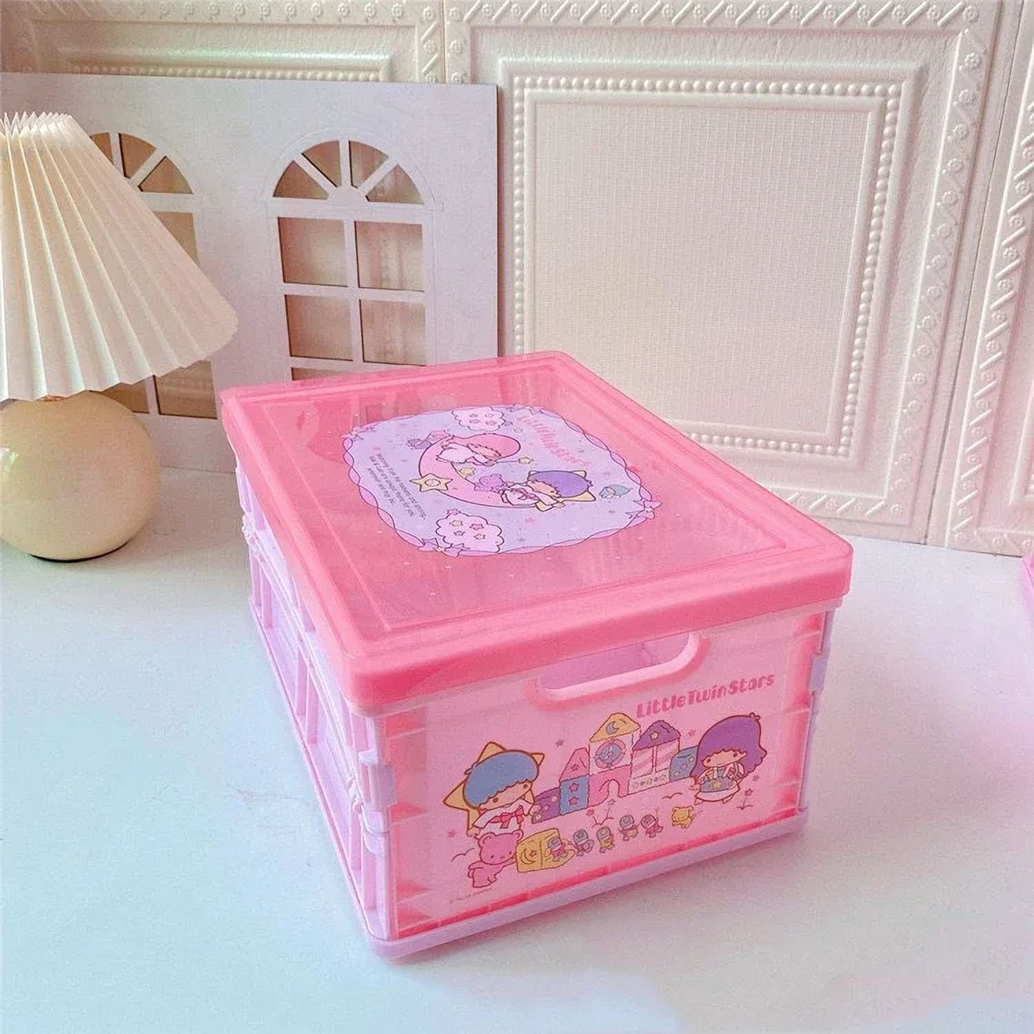 Sanrio Kawaii Hello Kitty Storage Box Cinnamoroll My Melody Large Capacity Foldable Storage Box ...