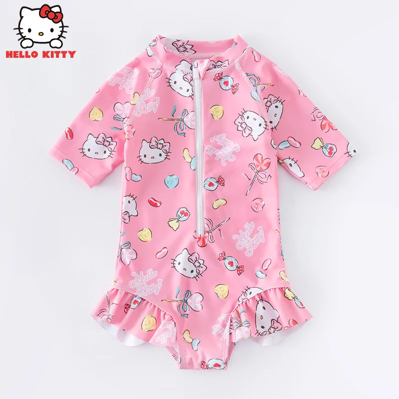 Sanrio Kawaii Hello Kitty Swimsuit Cartoon Cute One Piece Slim Swimsuit ...