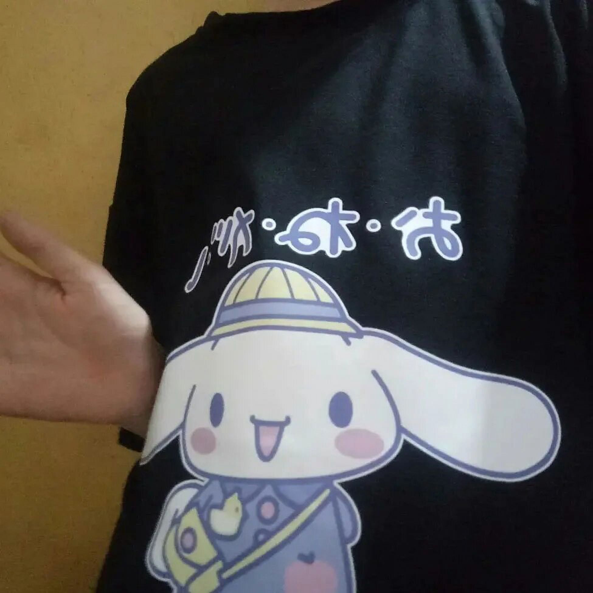 Sanrio Kawaii Hello Kitty T-shirt Clothes Cinnamoroll Anime Print Tees ...