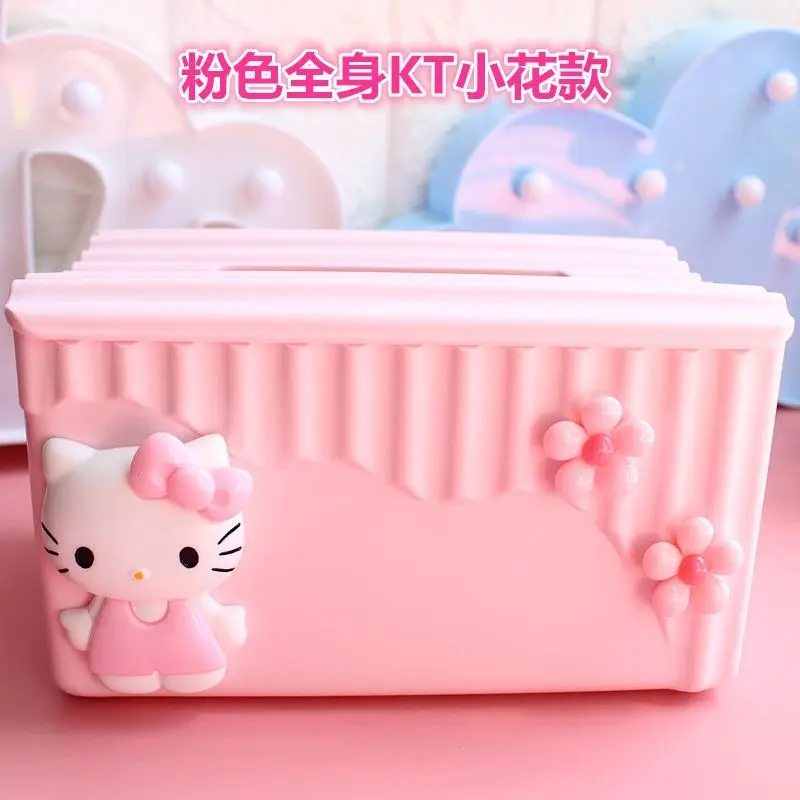 Sanrio Kawaii Hello Kitty Tissue Box Cartoon Anime Accessories Creative ...
