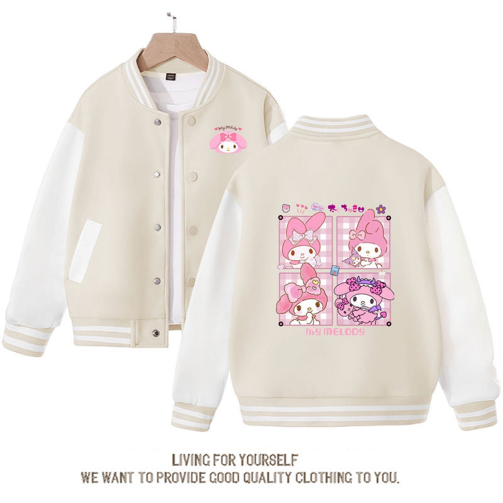 Sanrio Kawaii Hello Kitty Top Jacket Anime Kuromi Cinnamoroll Cute ...