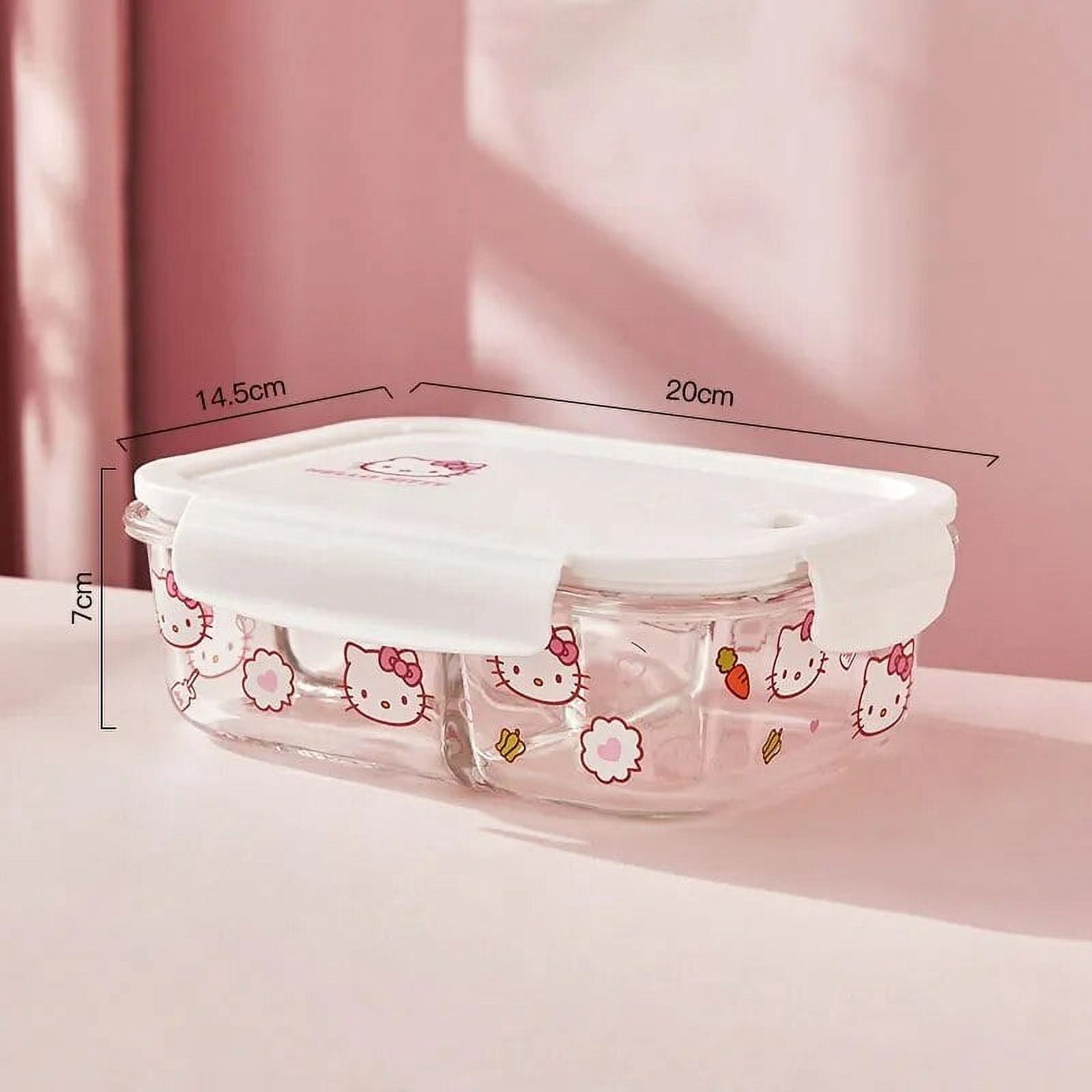 Sanrio Kawaii HelloKitty Glass Lunch Box MyMelody Cinnamoroll Anime ...