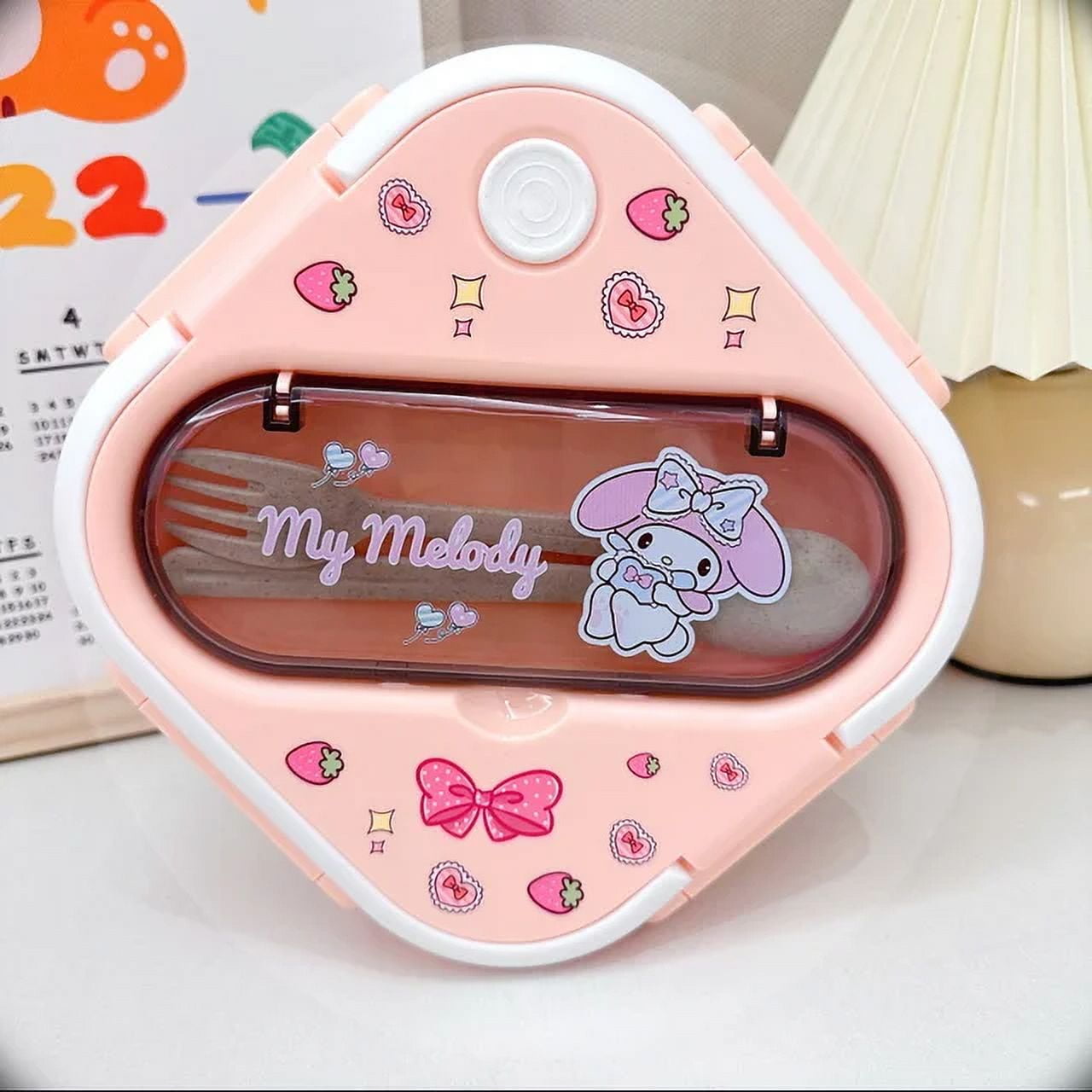 Sanrio Kawaii HelloKitty Lunch Box MyMelody Kuromi Student Cartoon ...