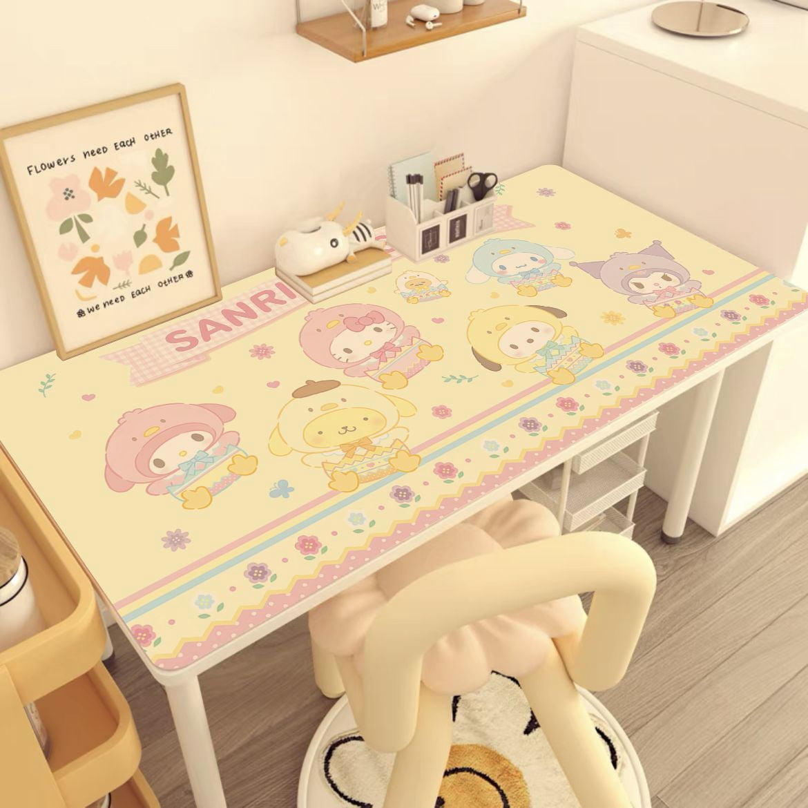 Sanrio Kawaii HelloKitty Table Mat Cartoon Cute PVC Waterproof Oil ...