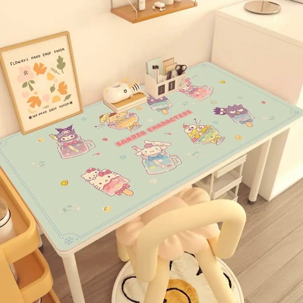 Sanrio Kawaii HelloKitty Table Mat Cartoon Cute PVC Waterproof Oil ...