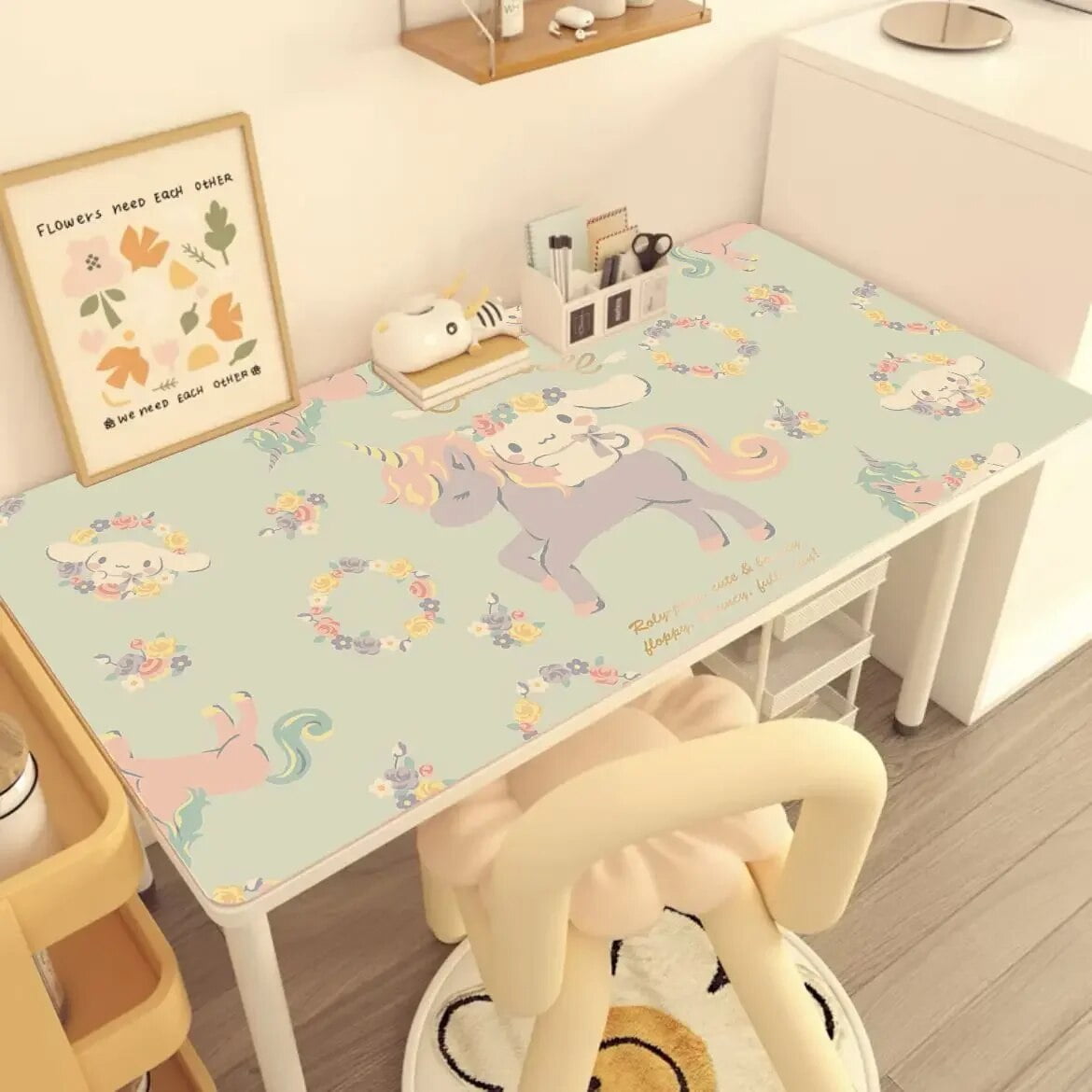 Sanrio Kawaii HelloKitty Table Mat Cartoon Cute PVC Waterproof Oil ...