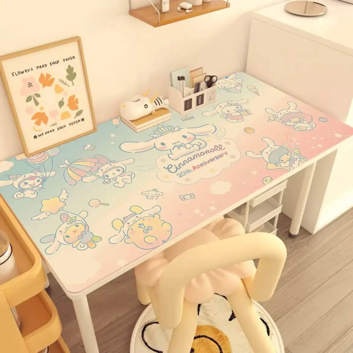Sanrio Kawaii HelloKitty Table Mat Cartoon Cute PVC Waterproof Oil ...