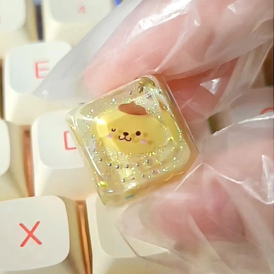 Sanrio Kawaii Keycap Cinnamoroll Pompom Purin Hellokitty Mymelody ...
