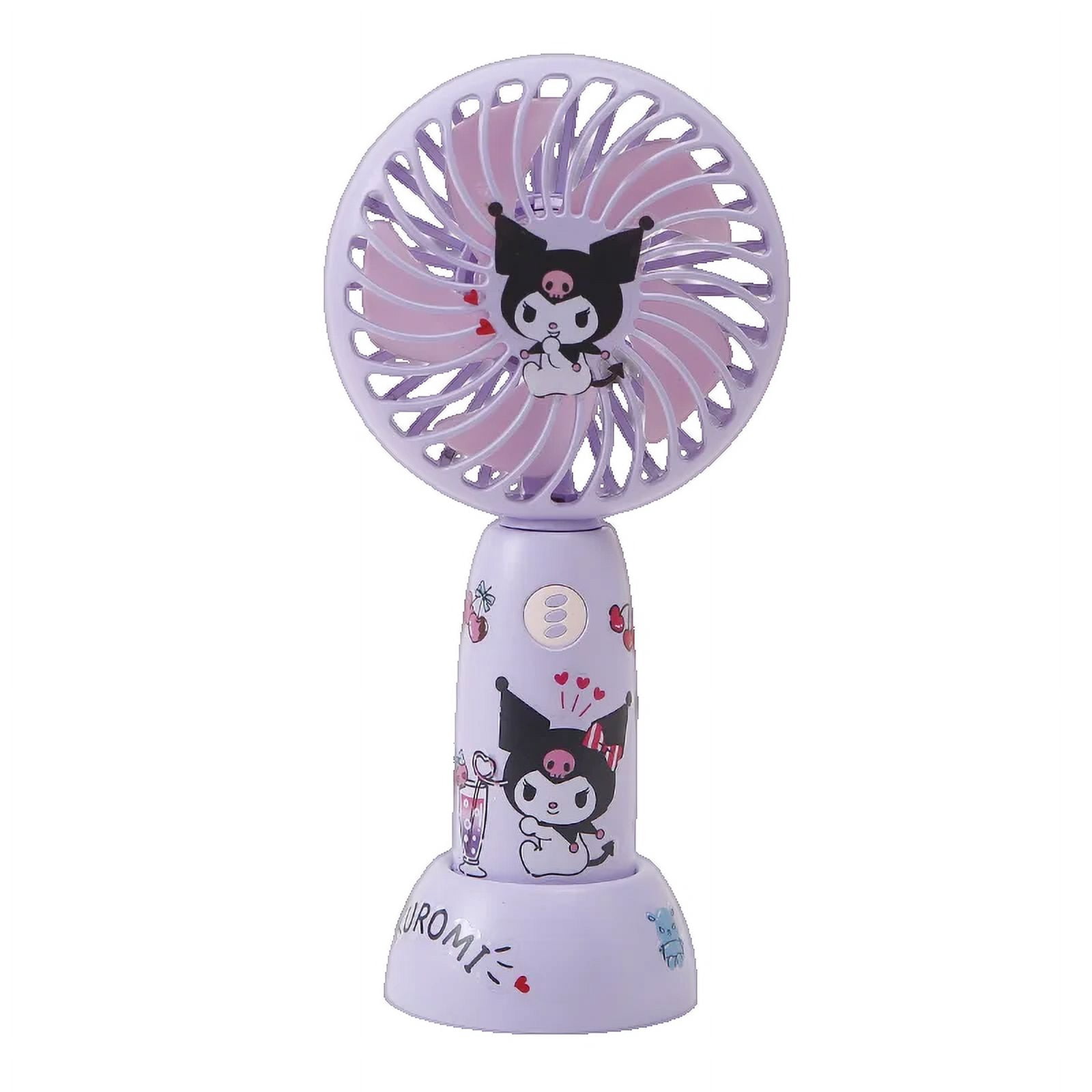 Sanrio Kawaii Kuromi Handheld Small Fan Cartoon Portable Handmade DIY ...