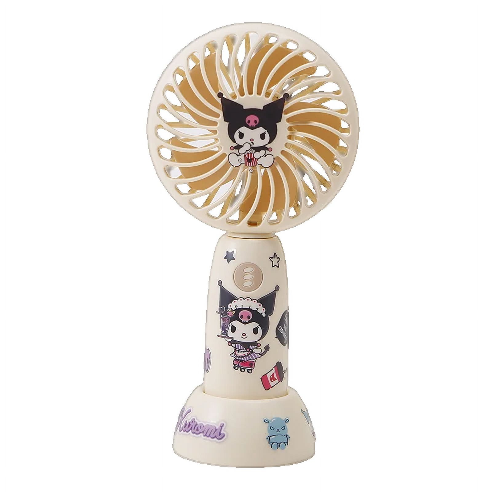 Sanrio Kawaii Kuromi Handheld Small Fan Cartoon Portable Handmade DIY ...