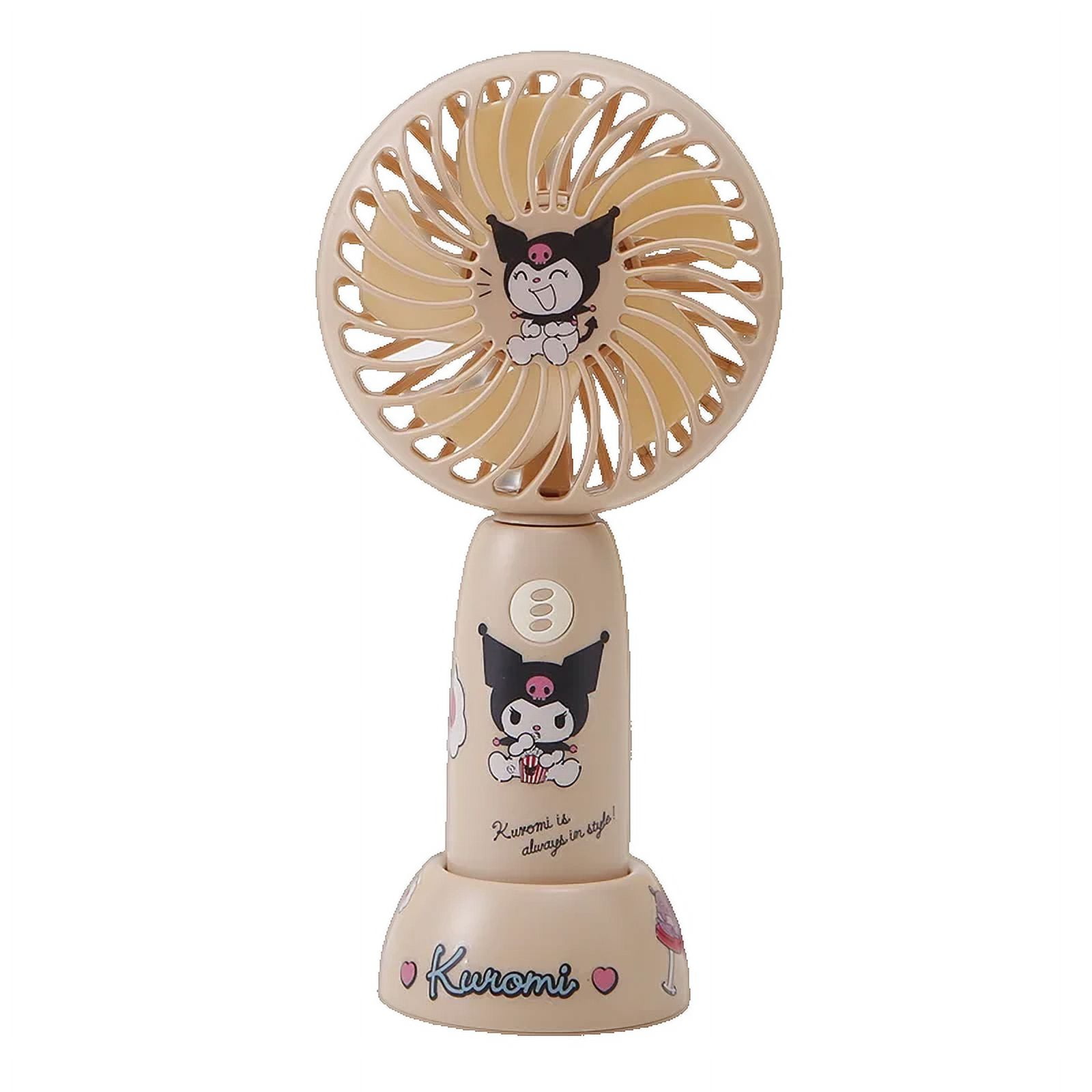 Sanrio Kawaii Kuromi Handheld Small Fan Cartoon Portable Handmade DIY ...
