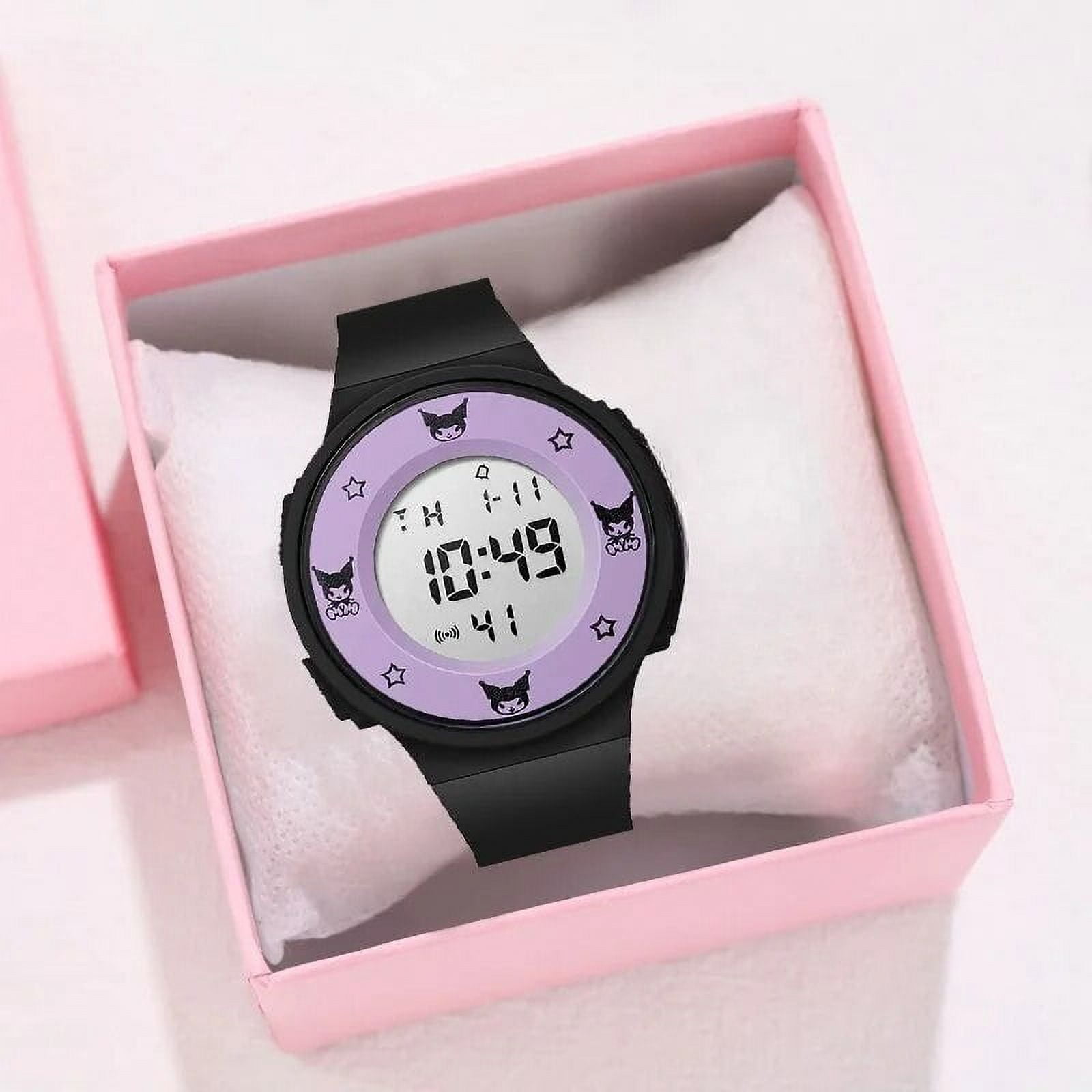 Sanrio Kawaii Kuromi Hello Kitty Watches Cute Style Waterproof Sports ...