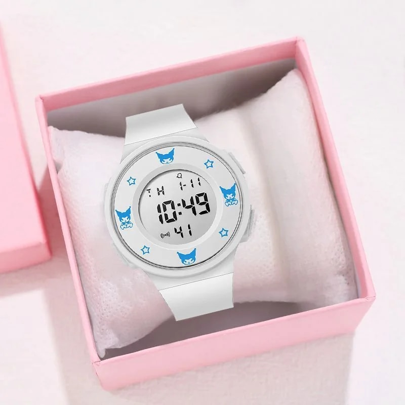Sanrio Kawaii Kuromi Hello Kitty Watches Cute Style Waterproof Sports ...