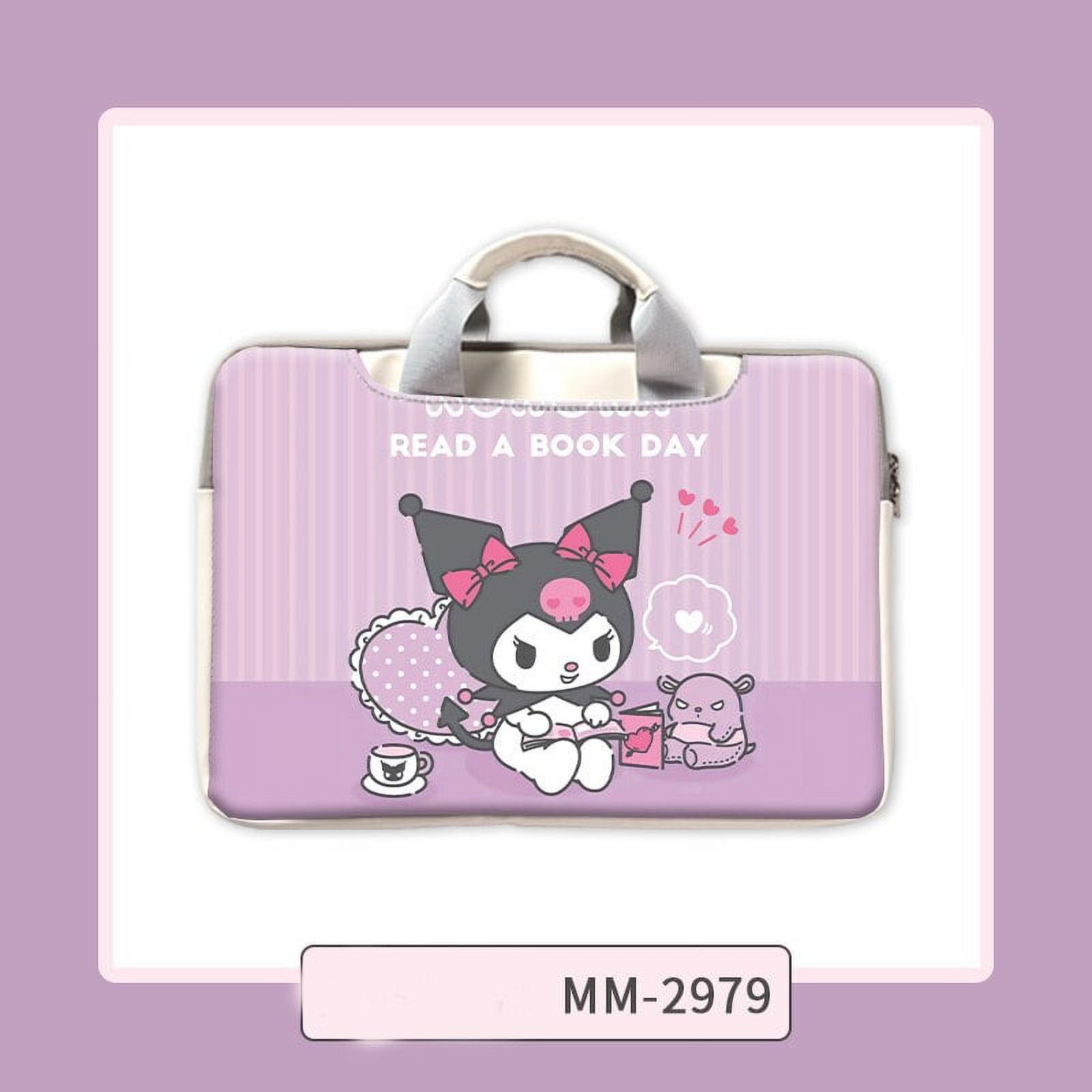 Sanrio Kawaii Kuromi Laptop Bag for 14 Inch Macbook Air Pro Tote Bag 15.6 Inch Huawei Dell ...