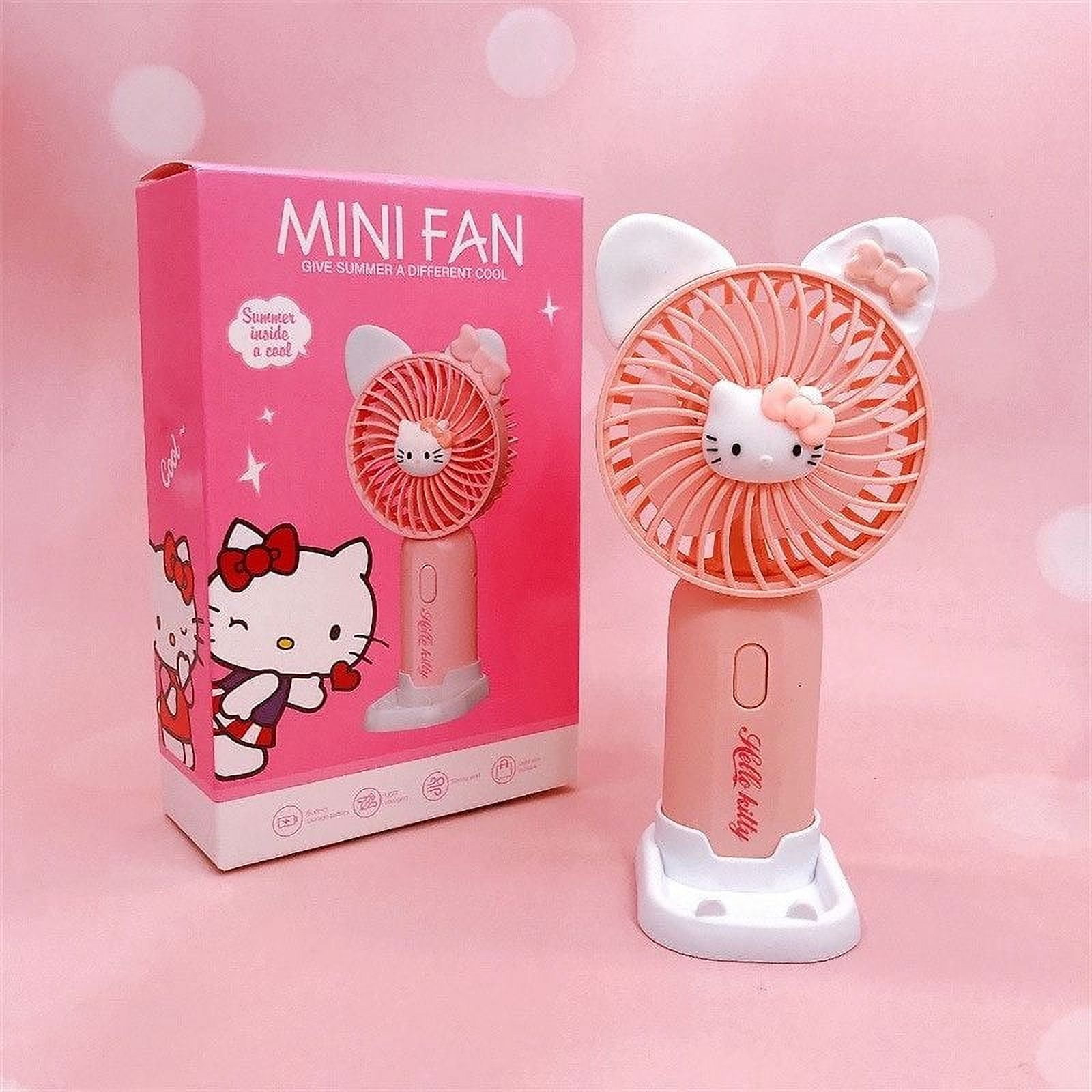 Sanrio Kawaii Kuromi My Melody Cinnamoroll Handheld Small Fan Usb ...