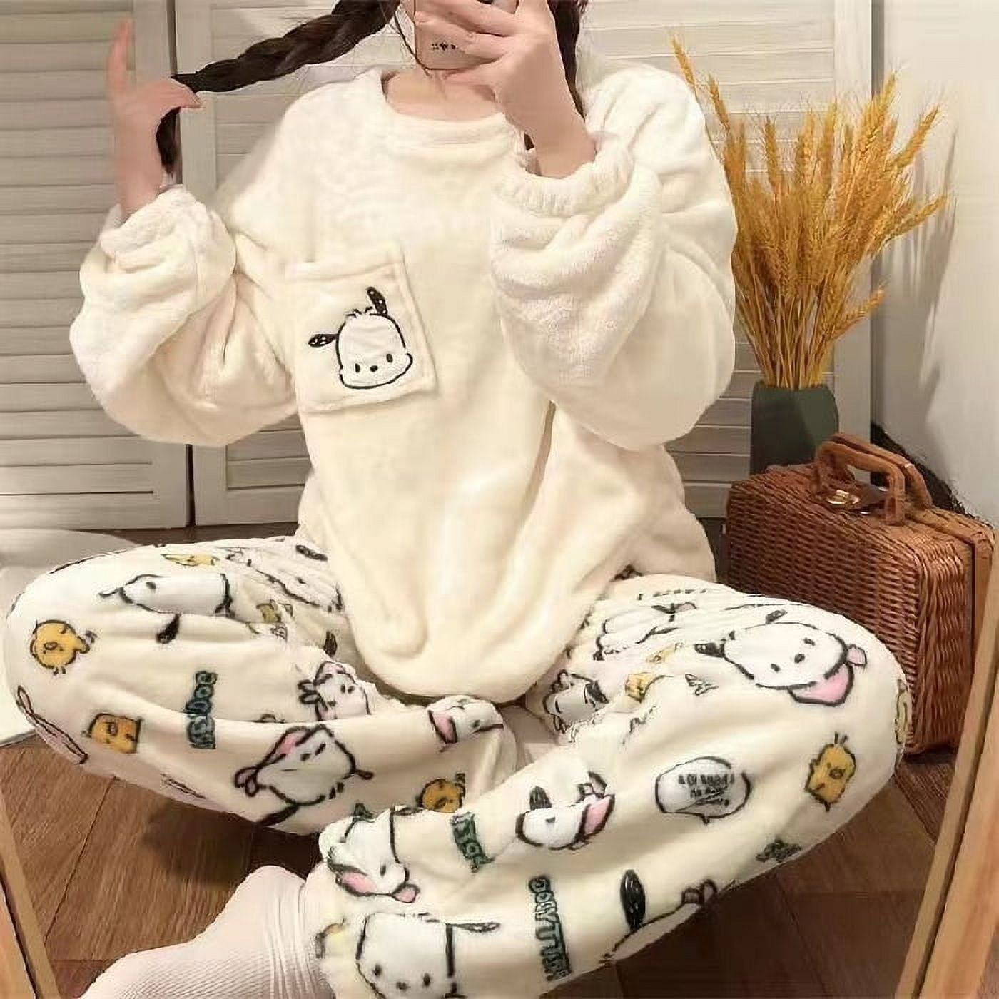 Sanrio Kawaii Kuromi Mymelody Pajamas Pochacco Cinnamoroll Hello Kitty ...